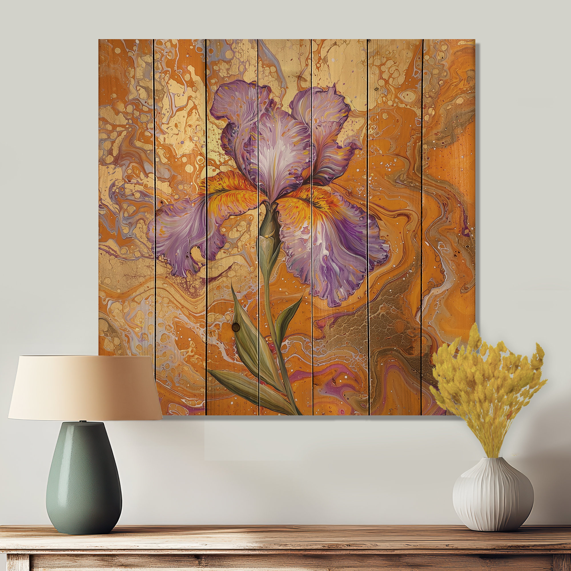Ophelia & Co. Liquid Eternal Dream Of Iris - Irises Wood Wall Art On ...