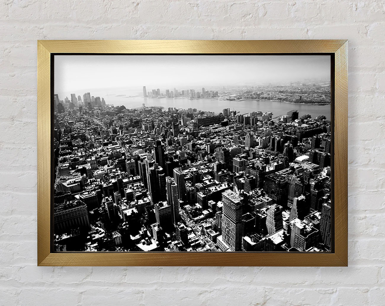 Bright Star Chicago Arial View B N W - Single Picture Frame Art Prints ...