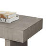 Benjara Lezy Coffee Table, 52 Inch, Gray Oak Wood Top, Double Pedestal ...