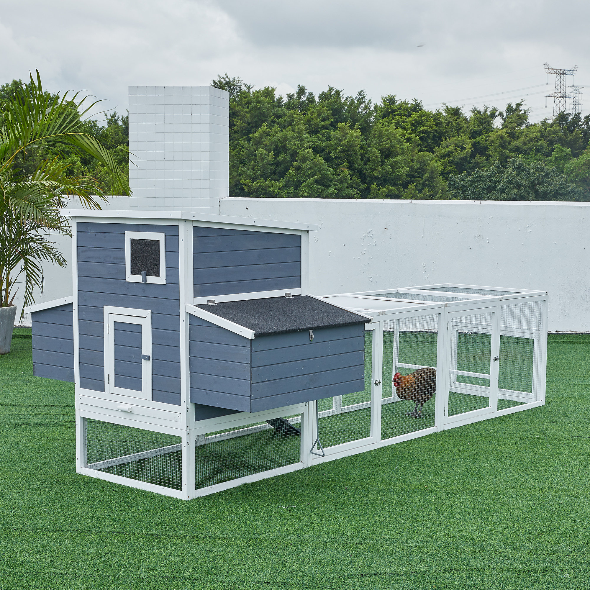 Tucker Murphy Pet™ 35.2 Square Feet Wooden Chicken Coop For 4-8 ...