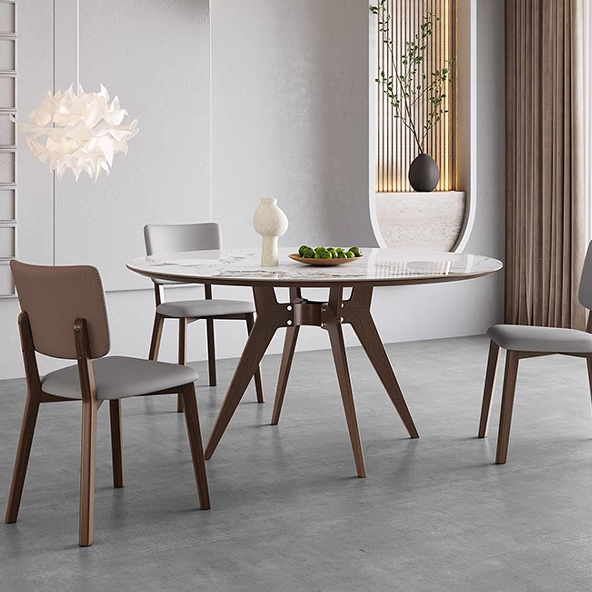 Greyleigh Nordic Style Light Luxury Rock Plate Round Table Round Dining ...