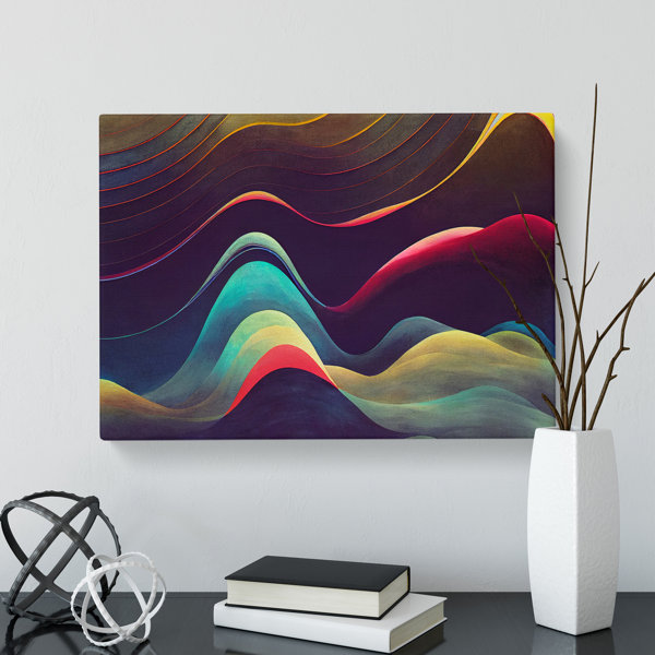 Metro Lane Edgy Modern Art - Wrapped Canvas Print | Wayfair.co.uk