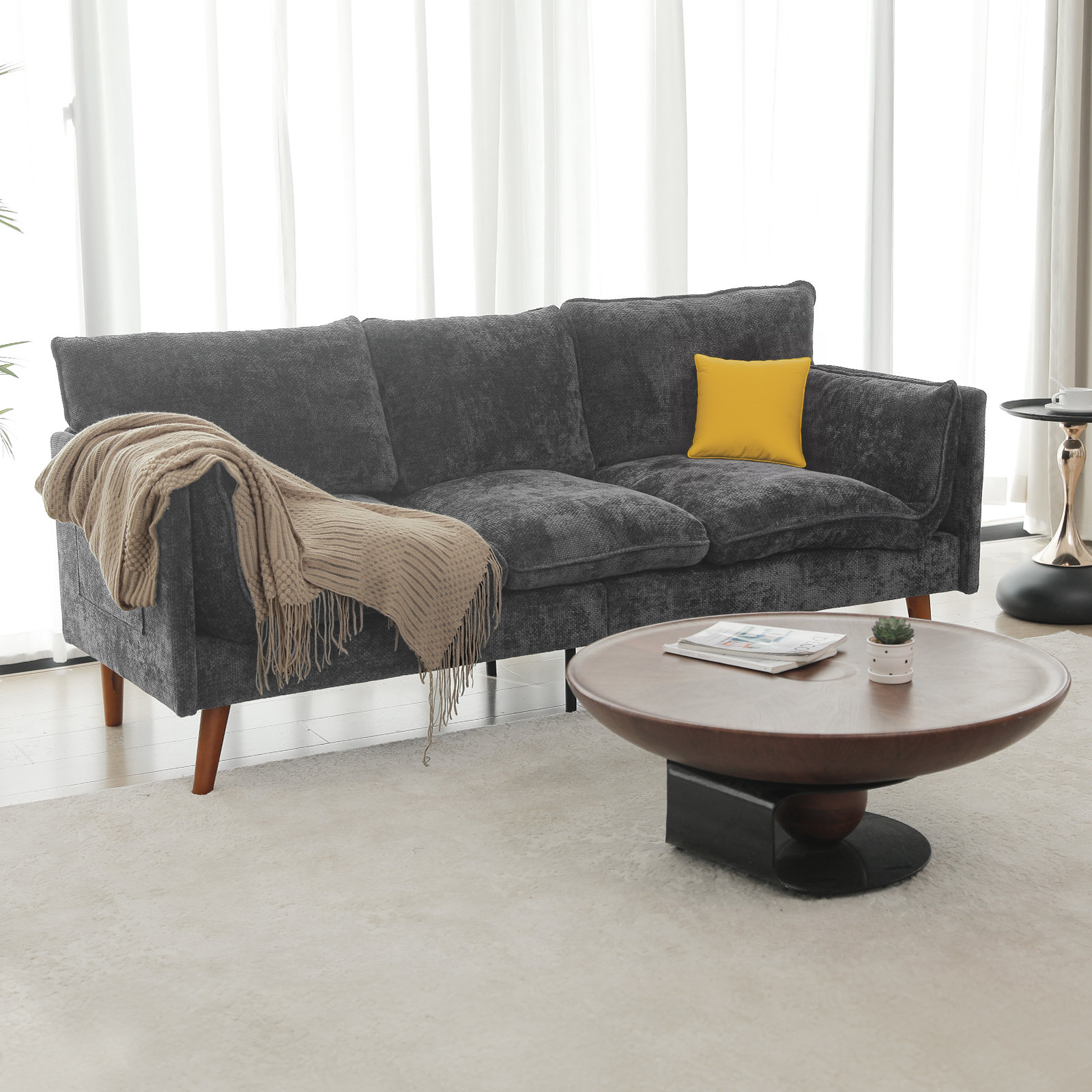 George Oliver Modern 3-Piece Modular Sofa With Soft Backrest And ...
