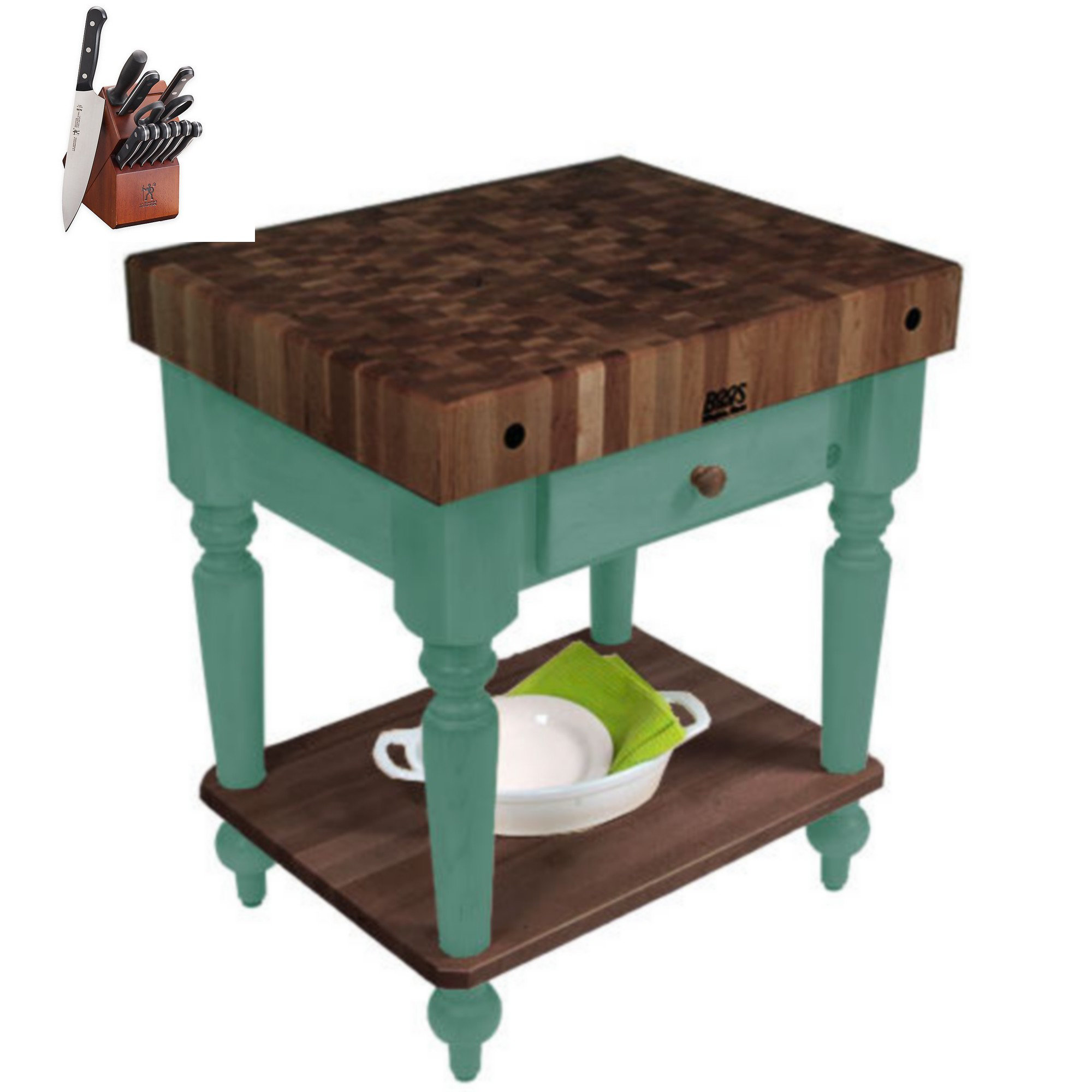 John Boos Butcher Blocks Solid Wood Prep Table | Wayfair