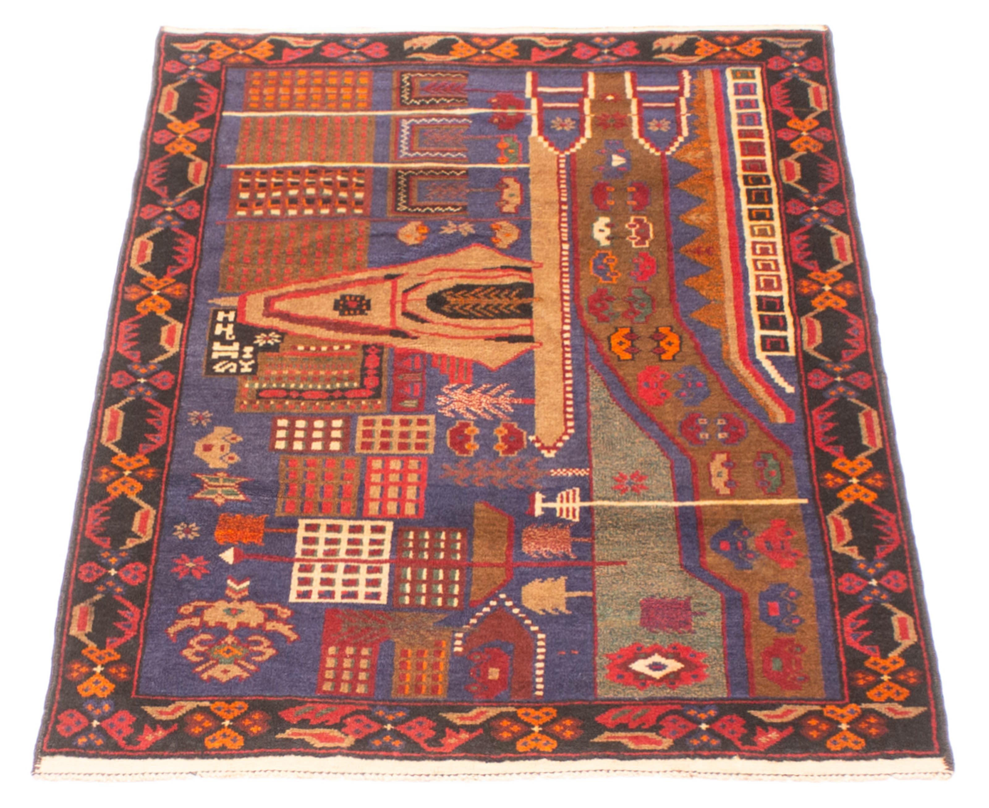 Isabelline One-of-a-Kind Rectangle 3'2" X 5'0" 1990's Area Rug Dark ...