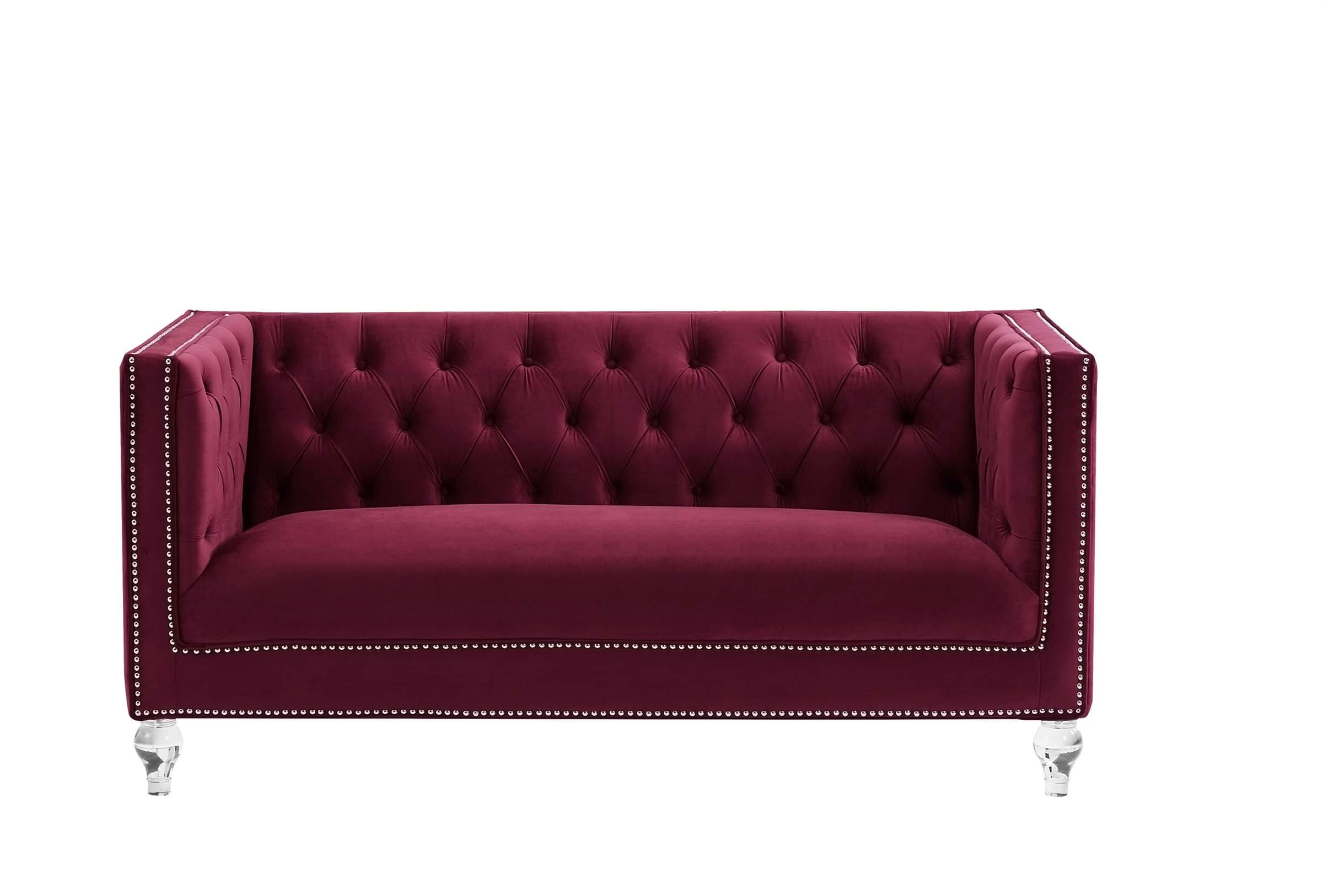 House of Hampton® Two-Seater Velvet Sofa | Wayfair