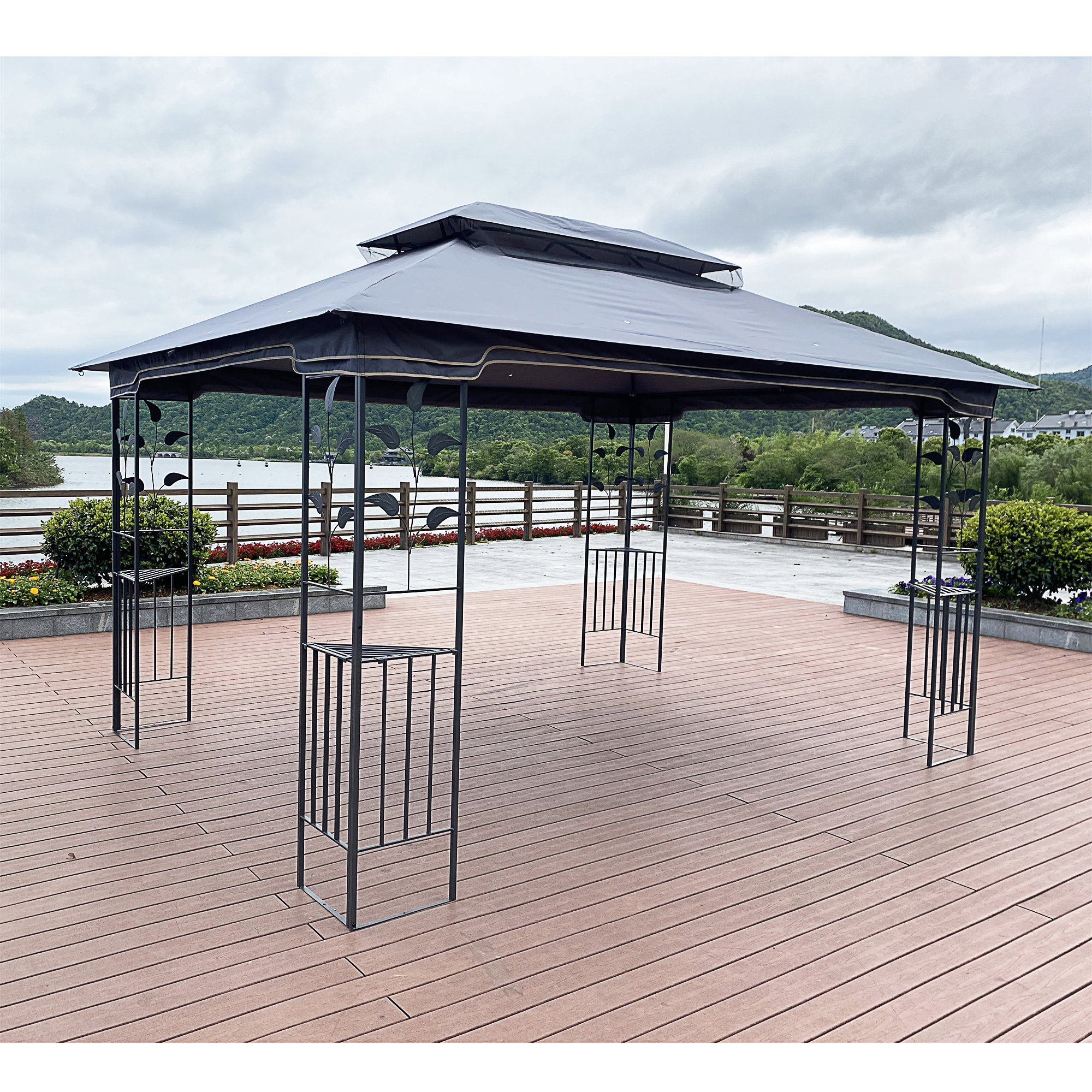 Latitude Run® 13X10 Outdoor Patio Gazebo Canopy Tent With Ventilated ...