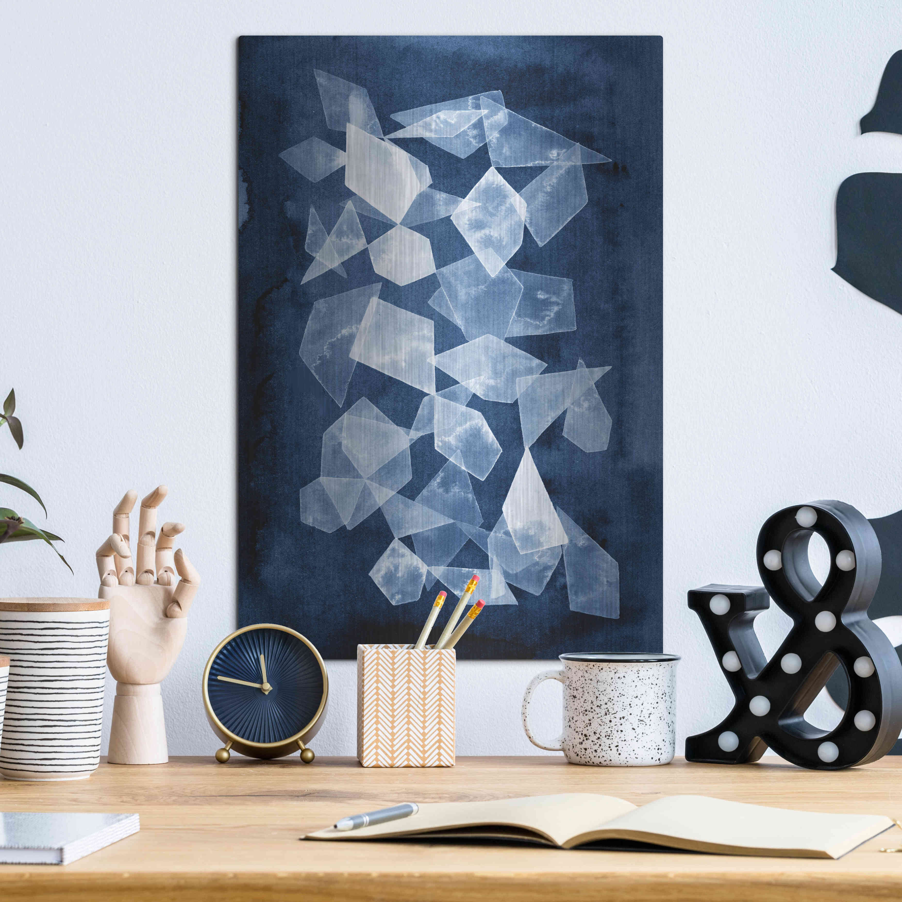 Ivy Bronx " Indigo Glass I " by Grace Popp | Wayfair