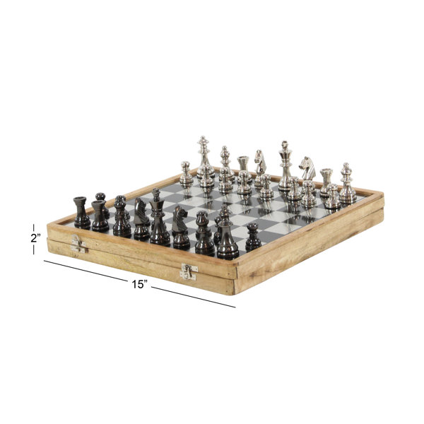 Alcott Hill® Flannagan Brown Chess Board Game & Reviews | Wayfair