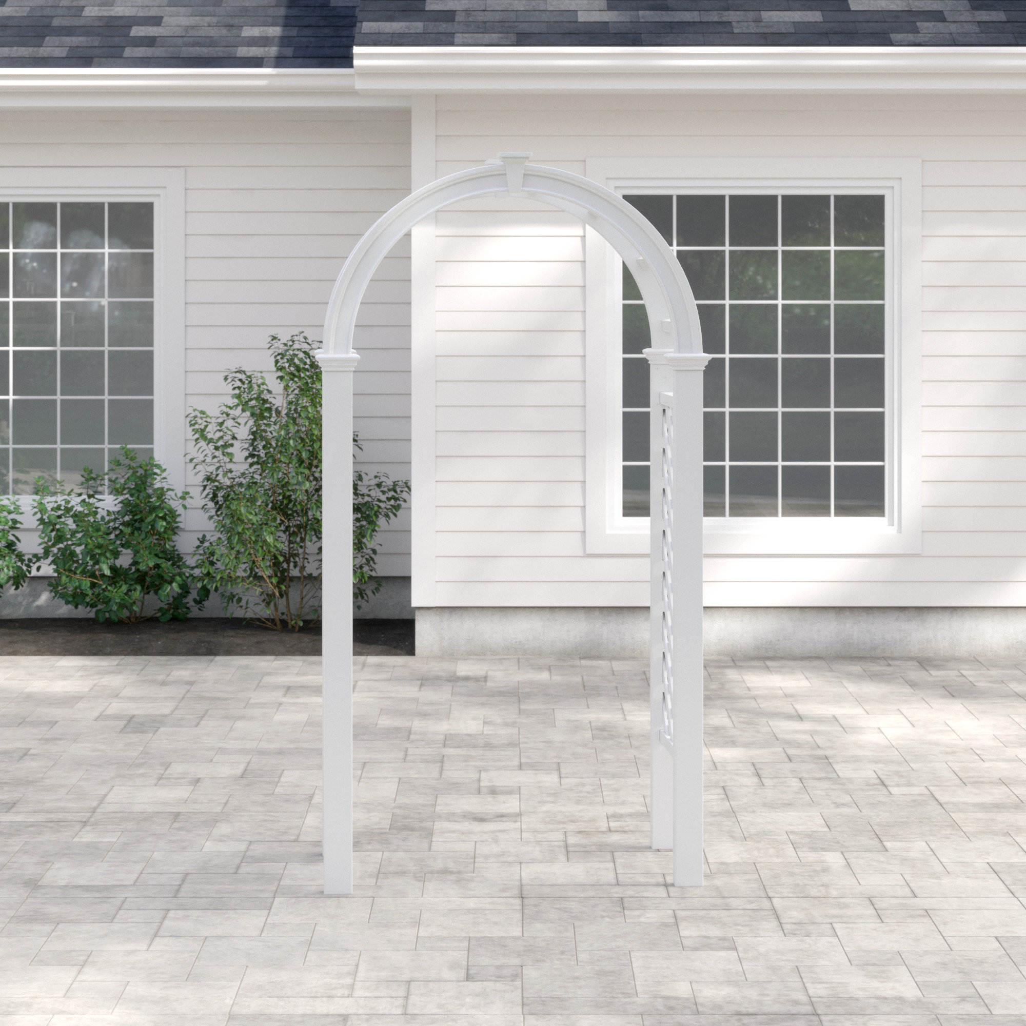 Alcott Hill® Kilmore 49" W x 24" D Vinyl Arbor & Reviews | Wayfair