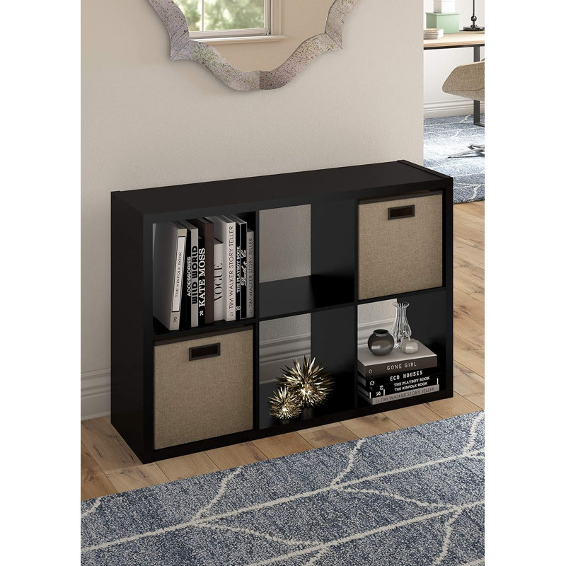 George Oliver 6 Cube Storage Shelf Organizer Bookshelf with Open Back ...