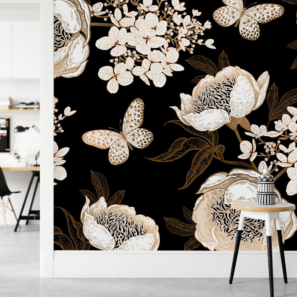 Rosalind Wheeler Kaydenze Floral Wall Mural | Wayfair