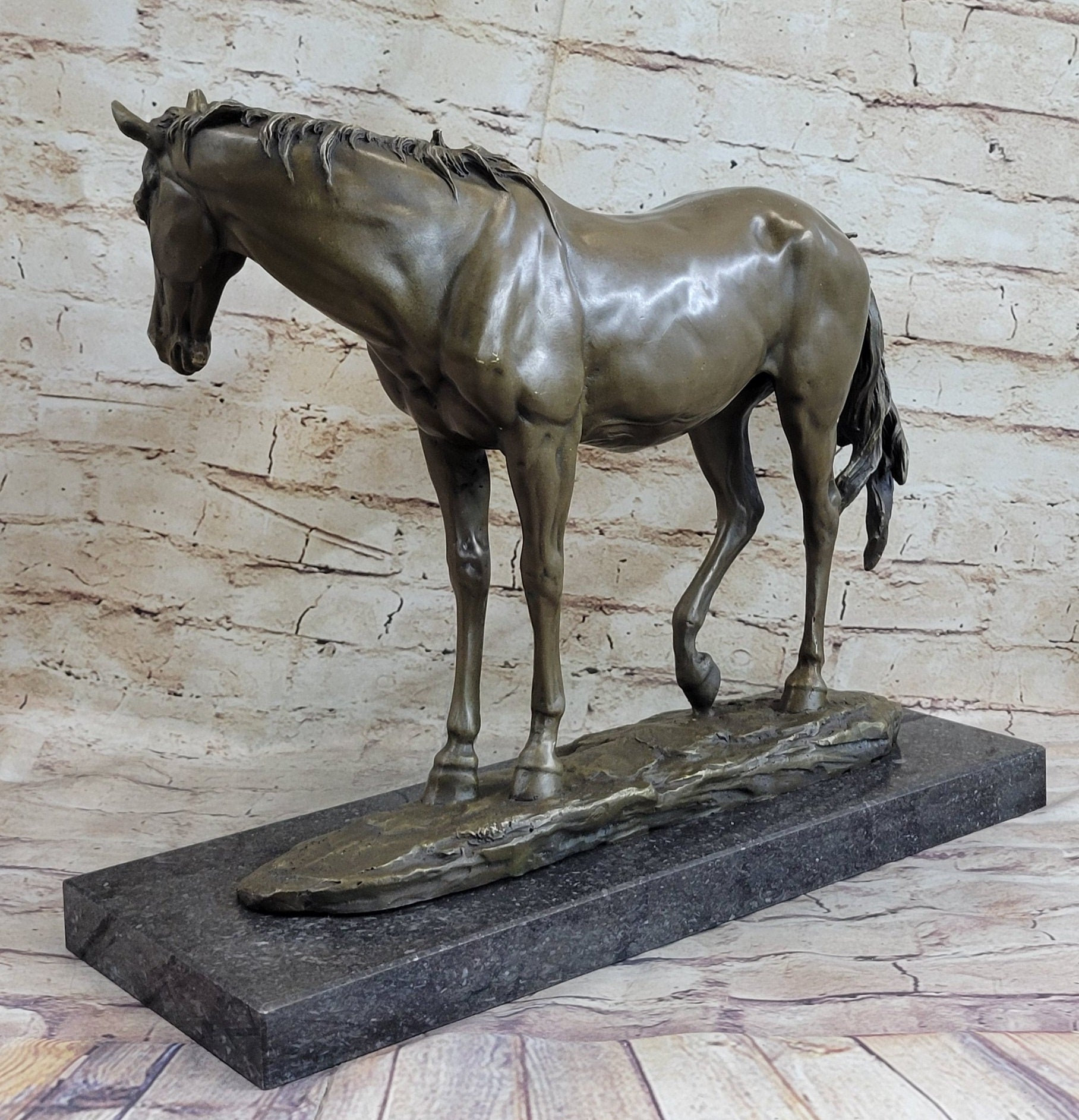 Canora Grey Taryah Arabian Horse Mare Hot Cast Bronze Sculpture Statue ...