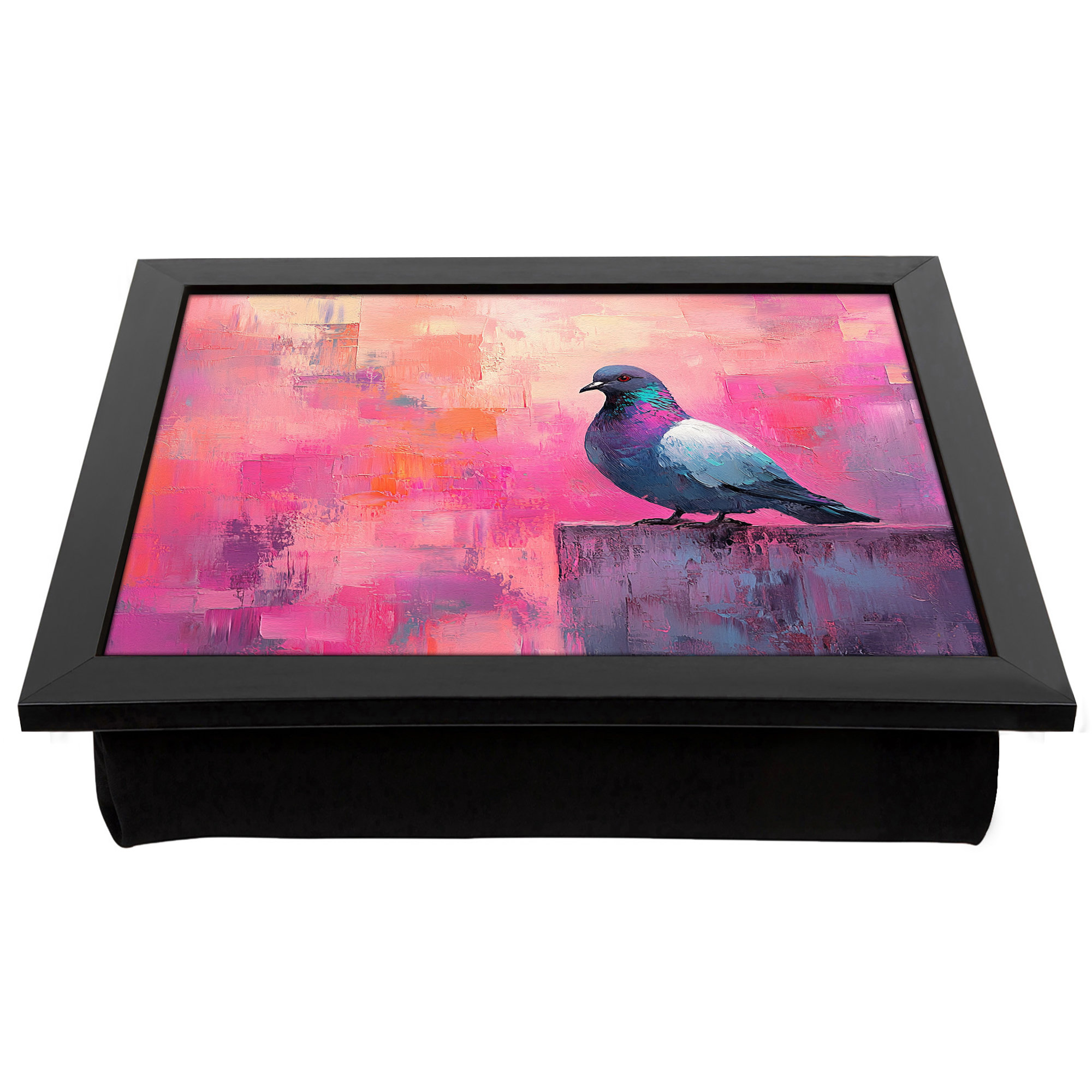 17 Stories Pigeon Bird Scene Lap Tray with Cushion | Wayfair.co.uk