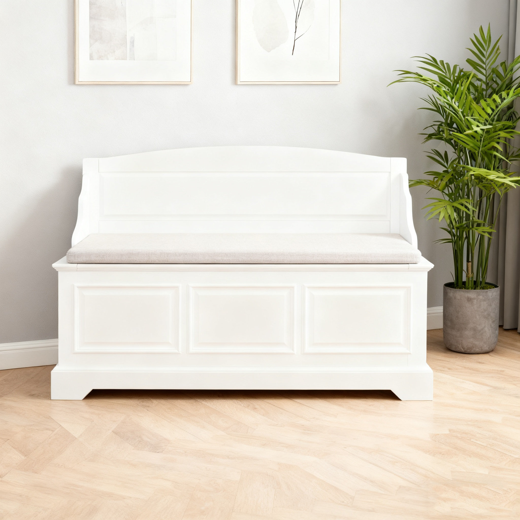 Lark Manor Shoe Bench, Retro Shoe Storage Bench with Safe Soft-Close ...