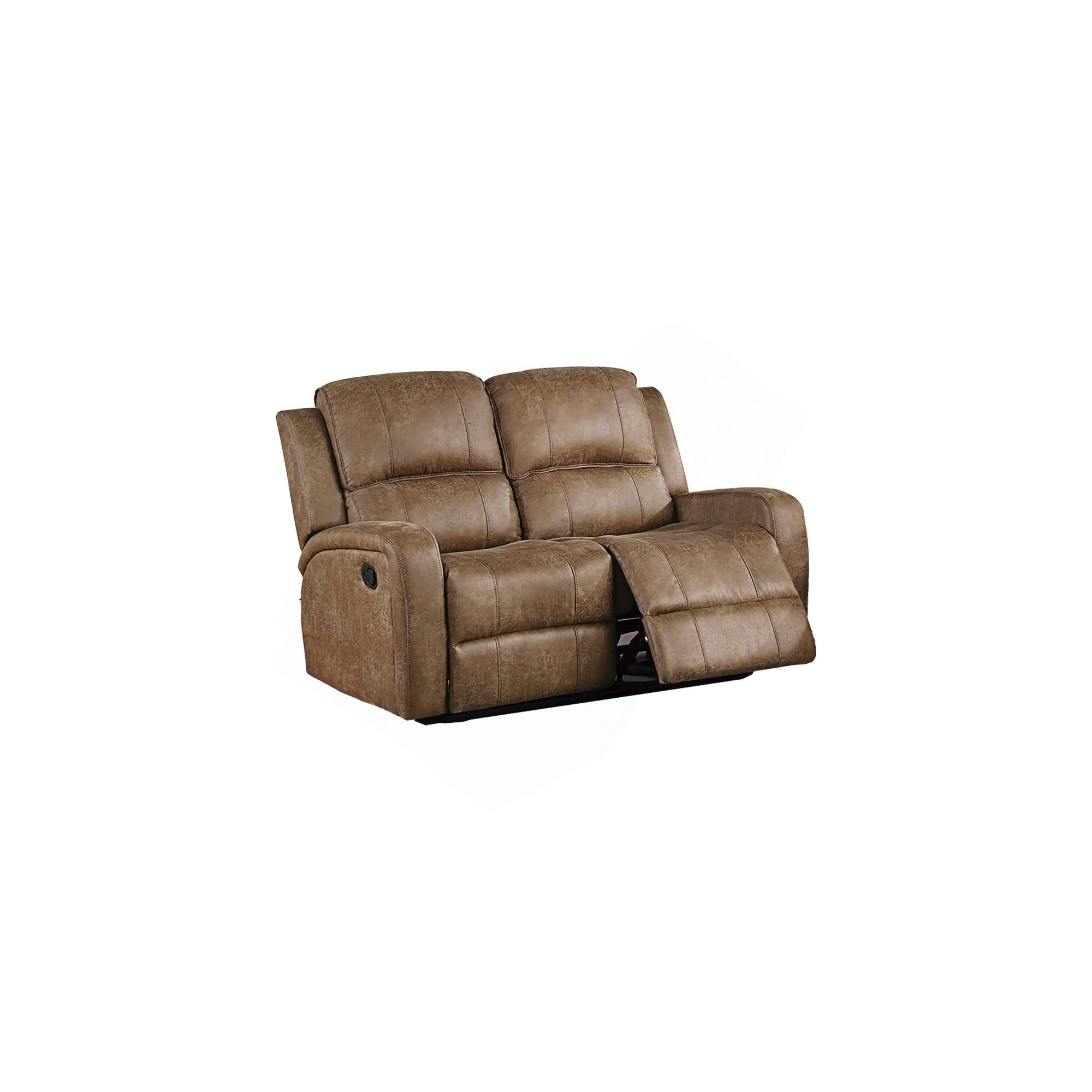 Hokku Designs Recliner Loveseat With Horizontal And Vertical Tufting ...