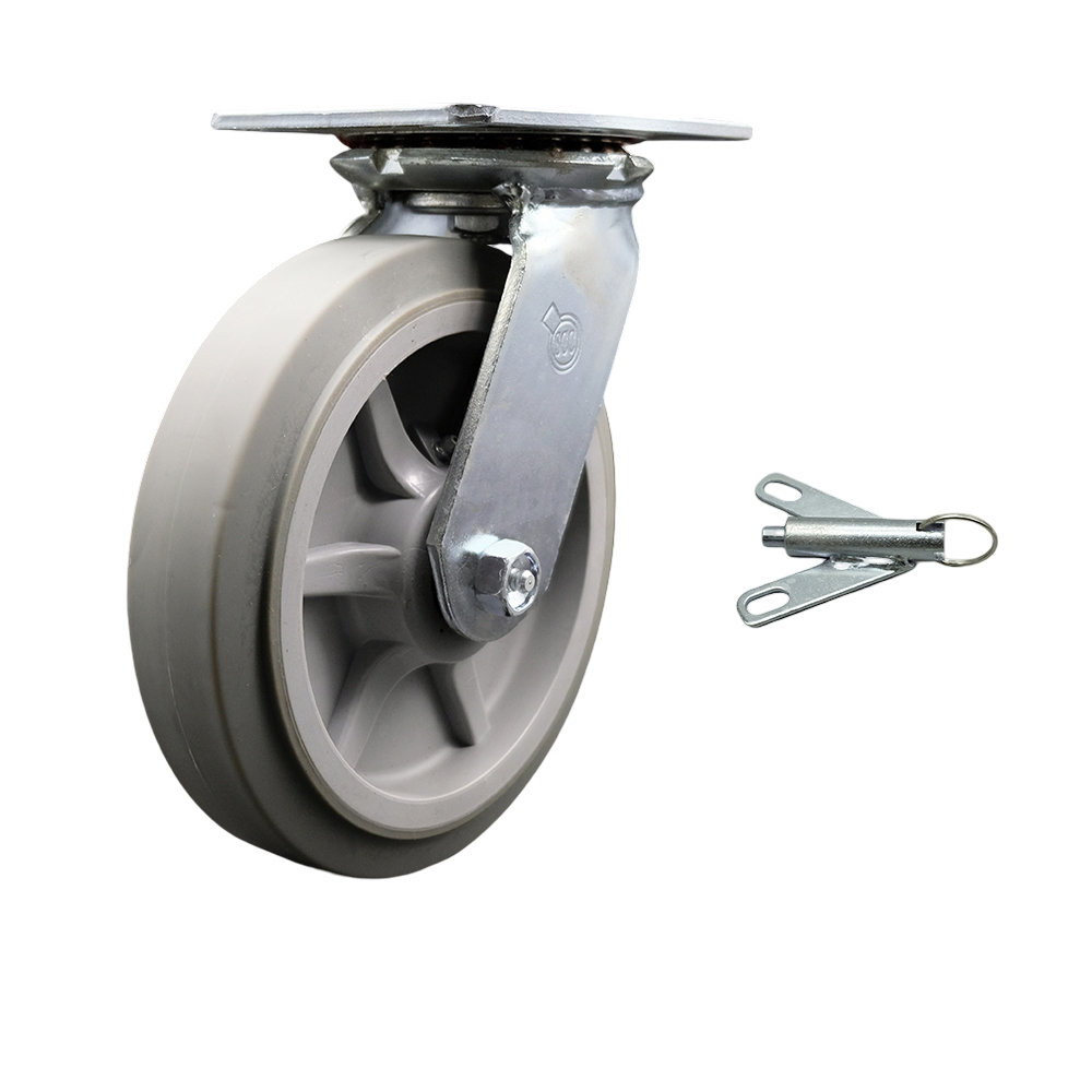 Service Caster 8 Inch Heavy Duty Thermoplastic Caster with Roller ...