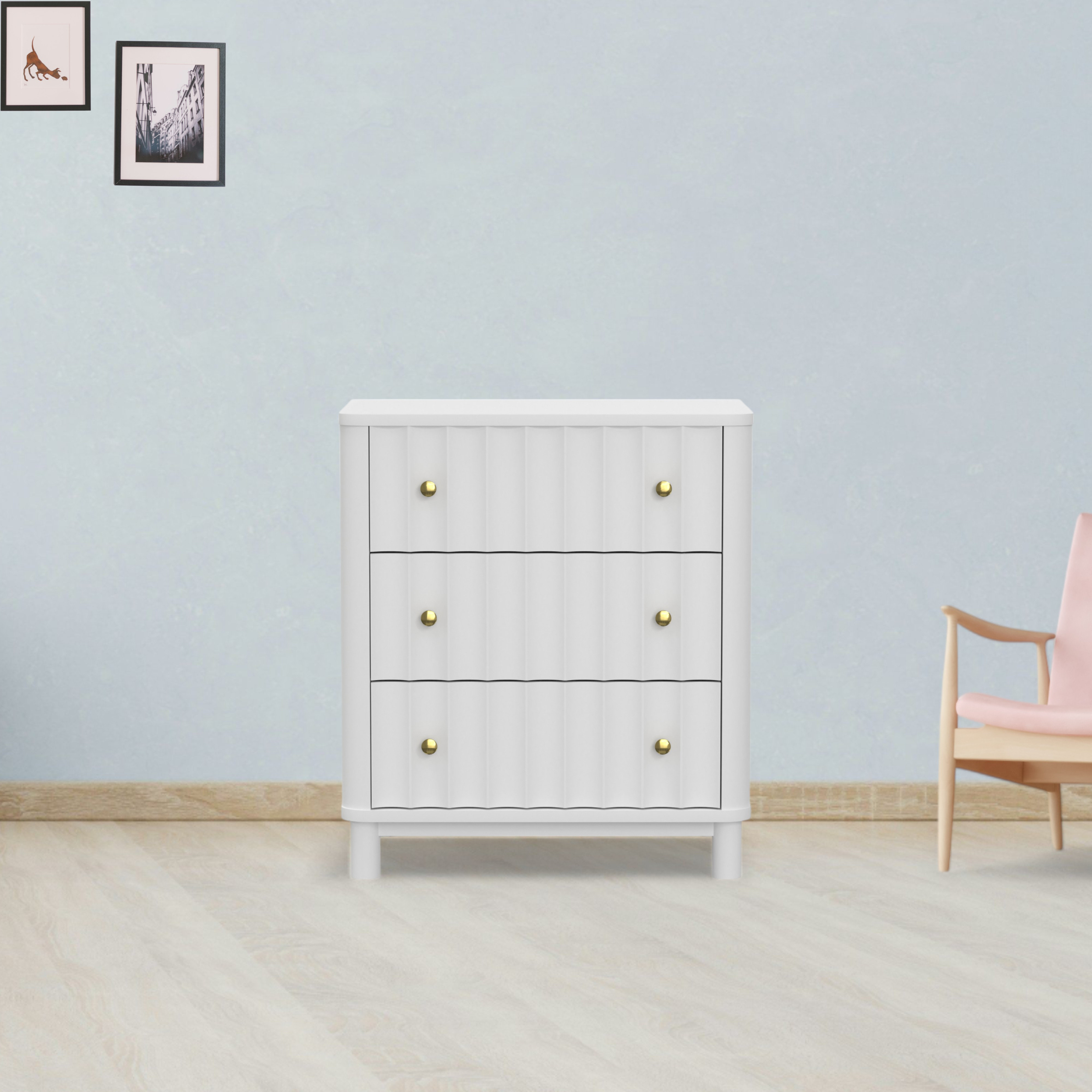 Hokku Designs Haven White 3 Drawer Small Chest | Wayfair
