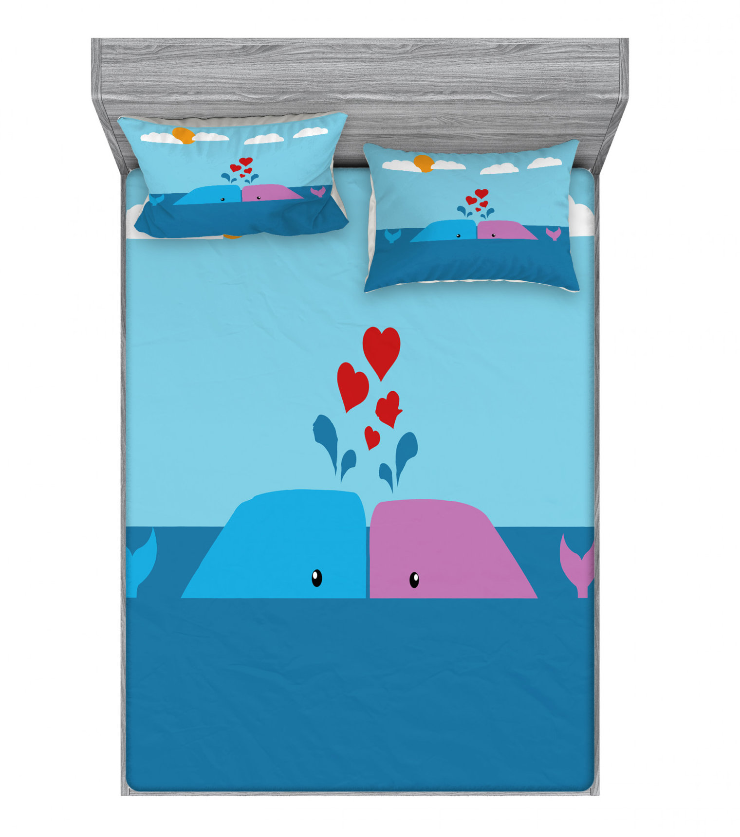 Ambesonne Romantic Lover Sheet Set | Wayfair