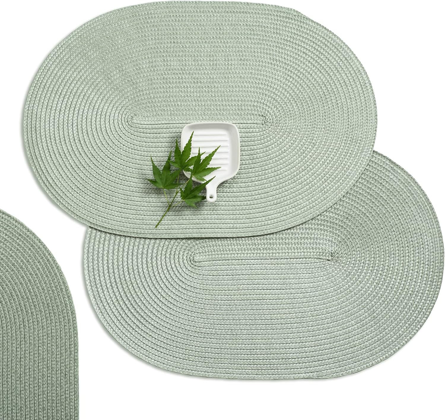 Passetas Placemats Set Of 6 For Dining Table Washable Woven Non-Slip ...