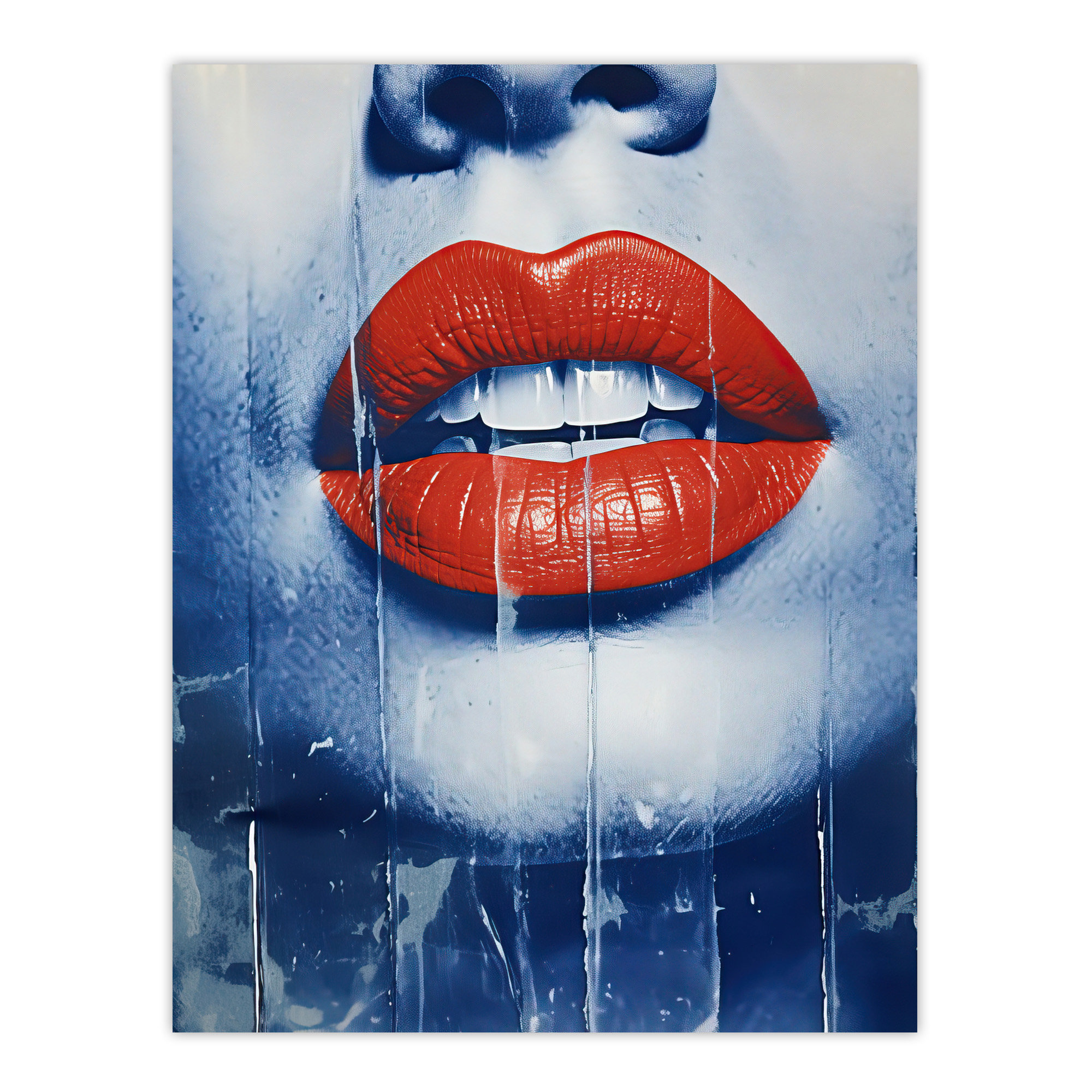 Wee Blue Coo Wall Art Print Lipstick Love Irresistible Lips Seduction ...