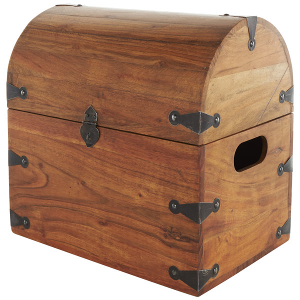 Loon Peak® Jadis Wood Handmade Arched Storage Chest Decorative Brown ...