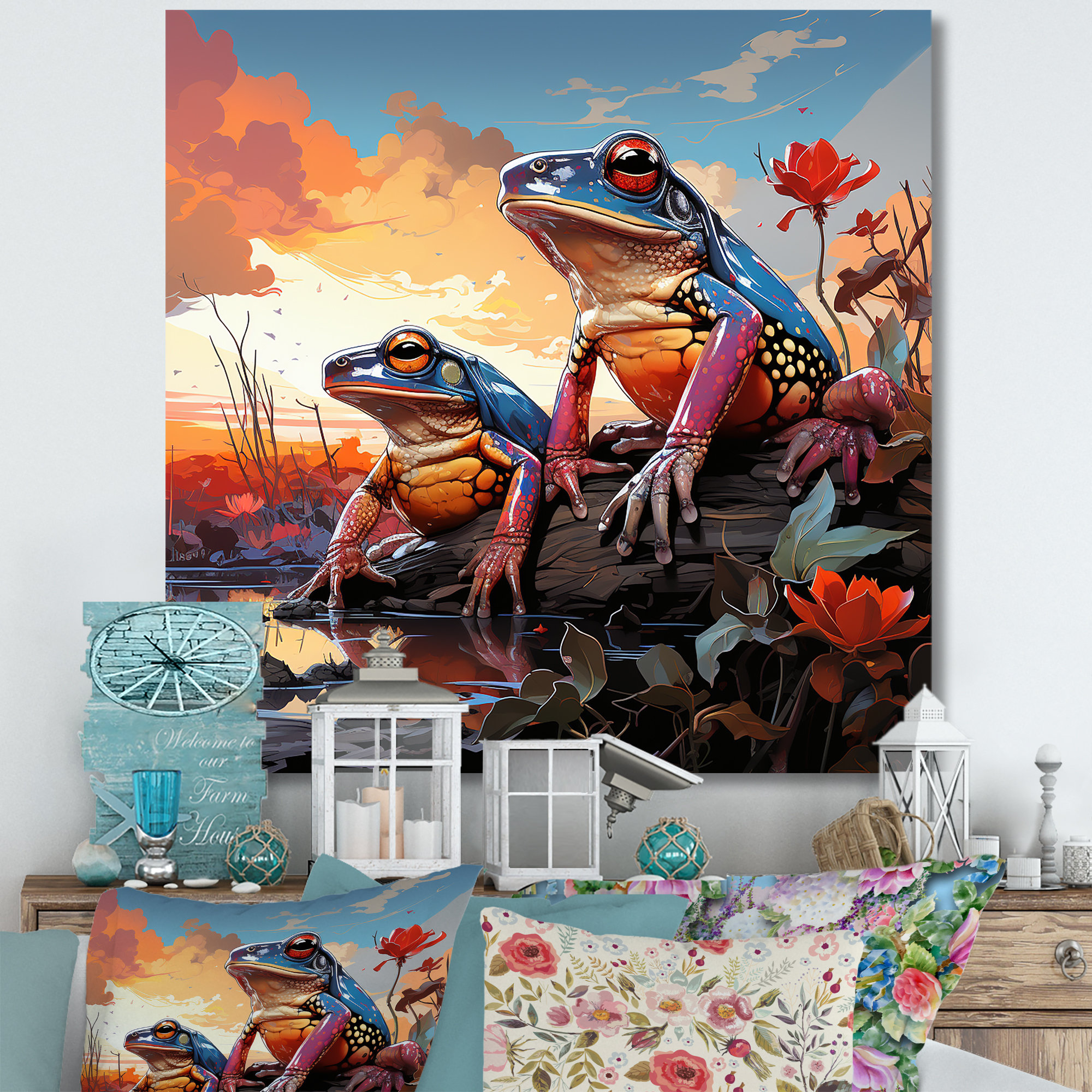 Winston Porter Expressionist Frog Spirit I On Canvas Print | Wayfair