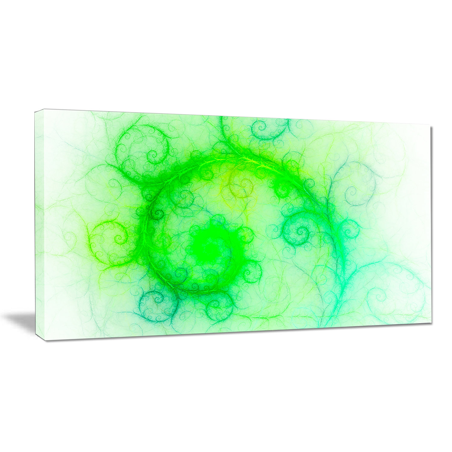 Design Art 'Beautiful Bright Green Pattern' Graphic Art on Wrapped ...