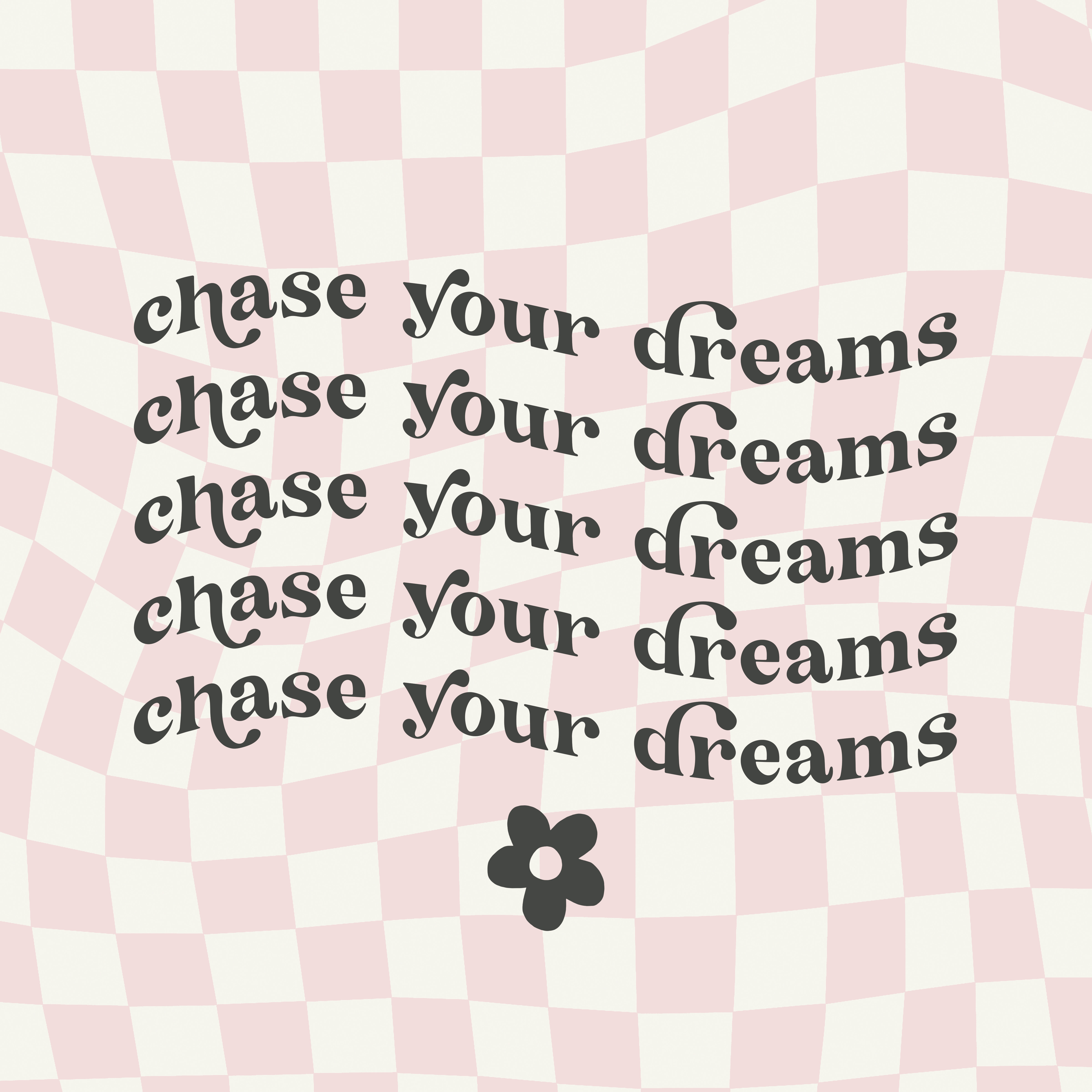 Trinx Wavy Words I Checkered by Wild Apple Portfolio - Print | Wayfair