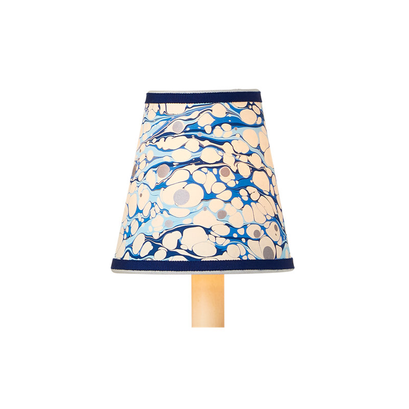 Currey & Company Marble Blue Lace Paper Tapered Chandelier Shade | Wayfair