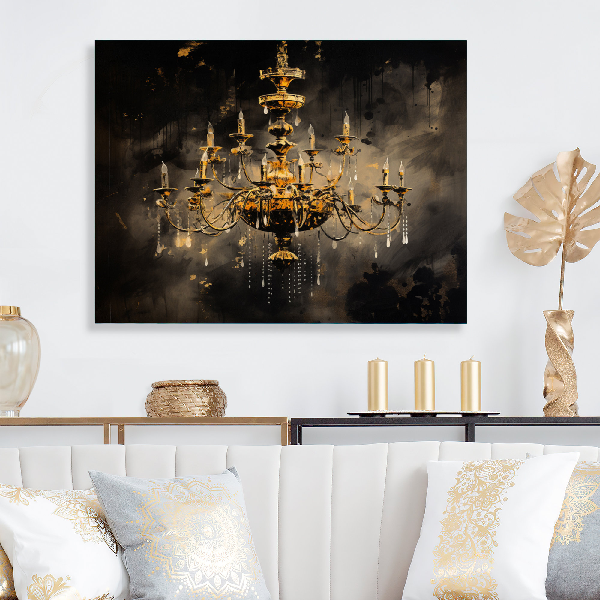 Red Barrel Studio Chandelier Sumi Zen II - Chandelier Metal Wall Decor ...