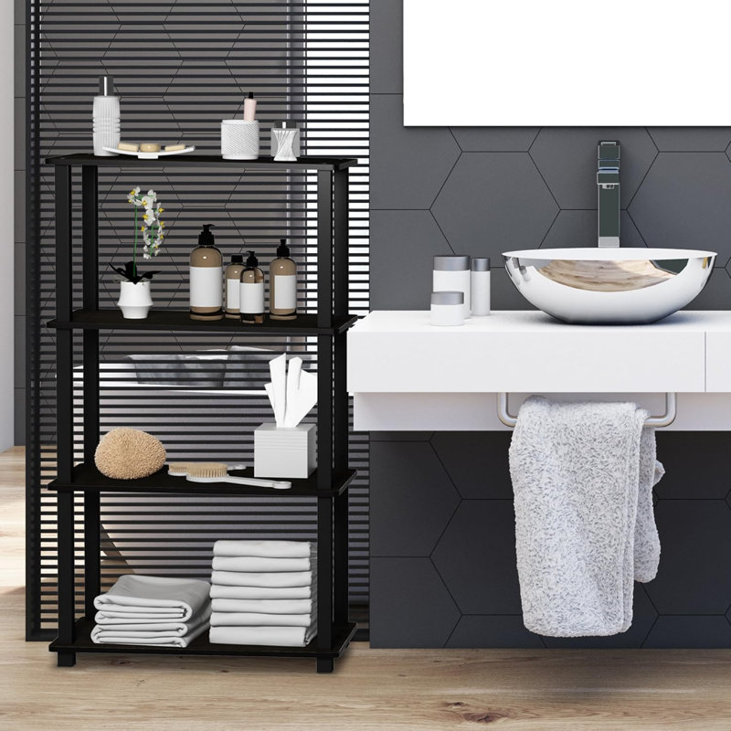 WFX Utility™ 4-Tier Multipurpose Square Tube Shelf Display Rack ...