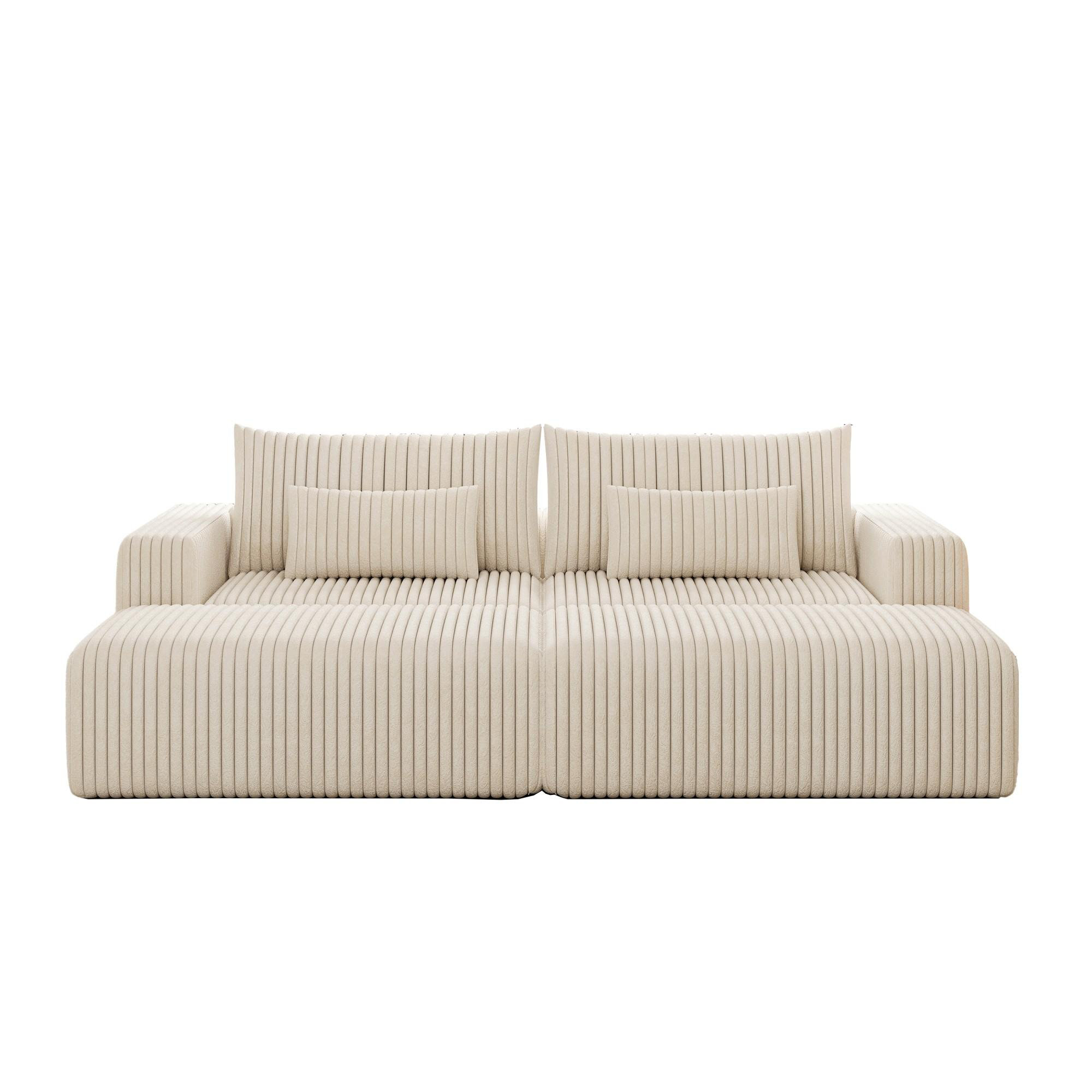 Latitude Run® Modern and comfortable two-person sofa with two removable ...