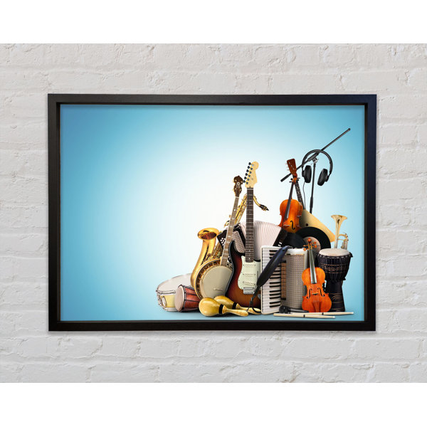 Bright Star Musical Instruments Band - Single Picture Frame Art Prints ...