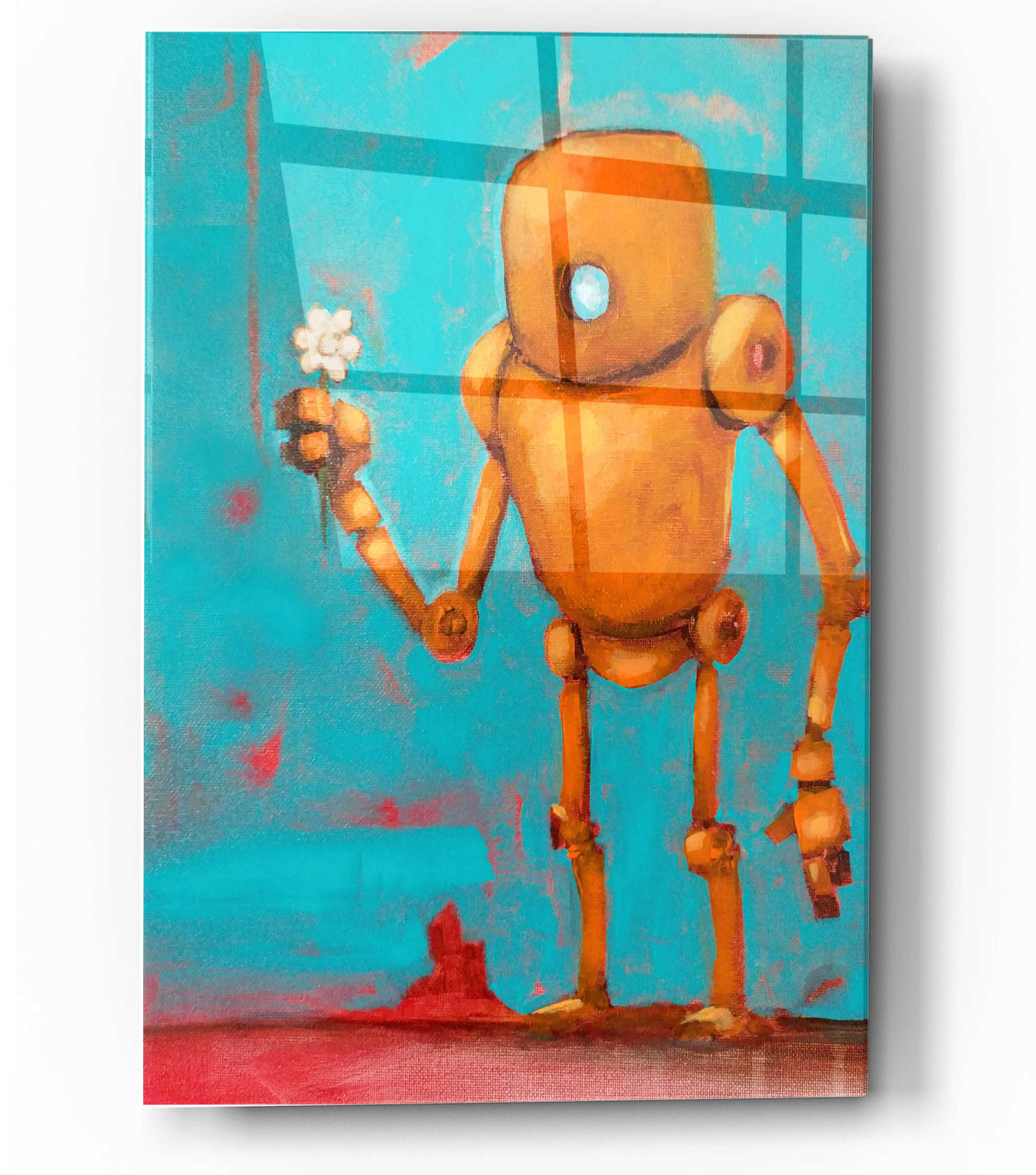 Trinx ''Bot With Flower'' By Craig Snodgrass, Acrylic Glass Wall Art ...