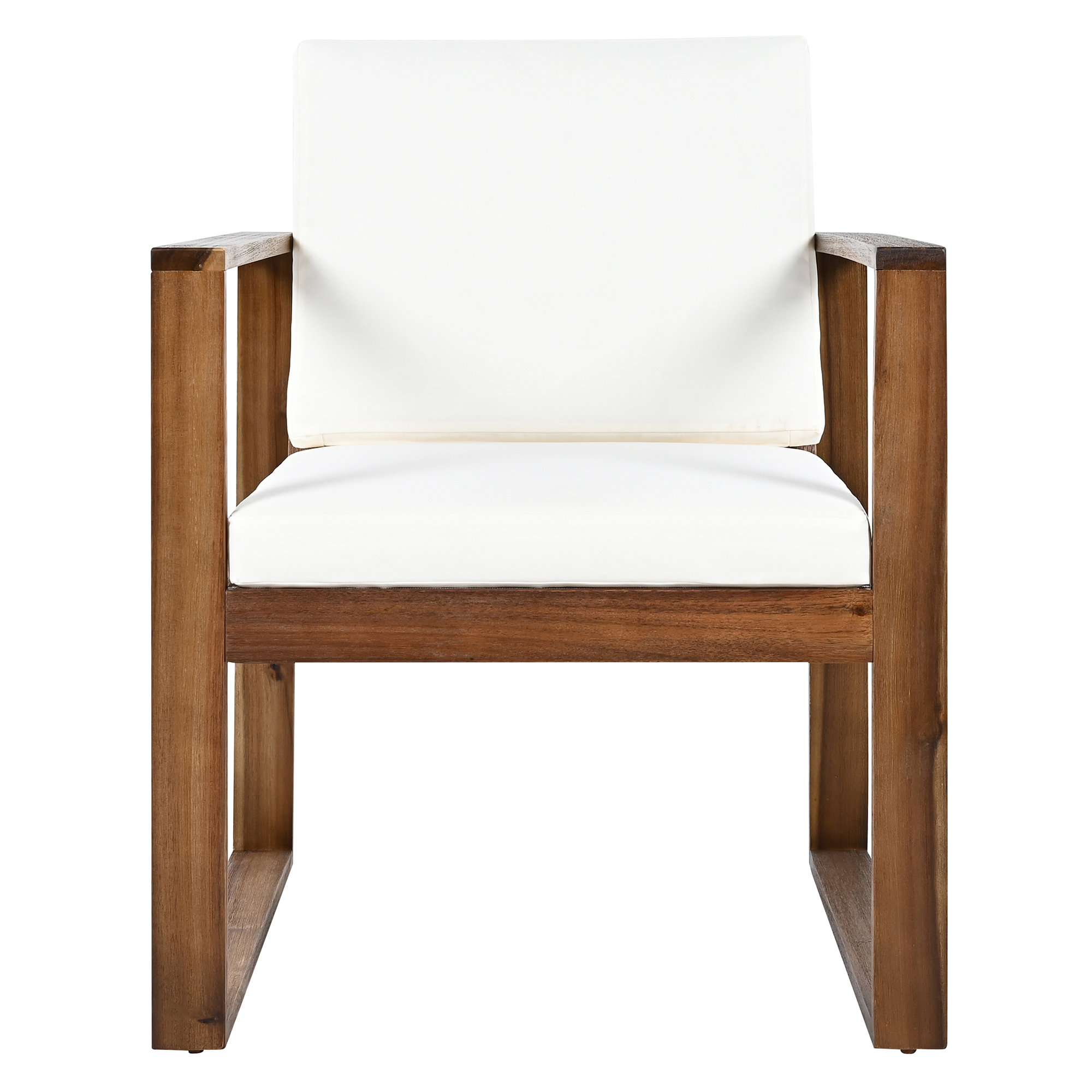 Hokku Designs Ergonomic Comfort Acacia Wood Rustic Patio Dining Set For ...