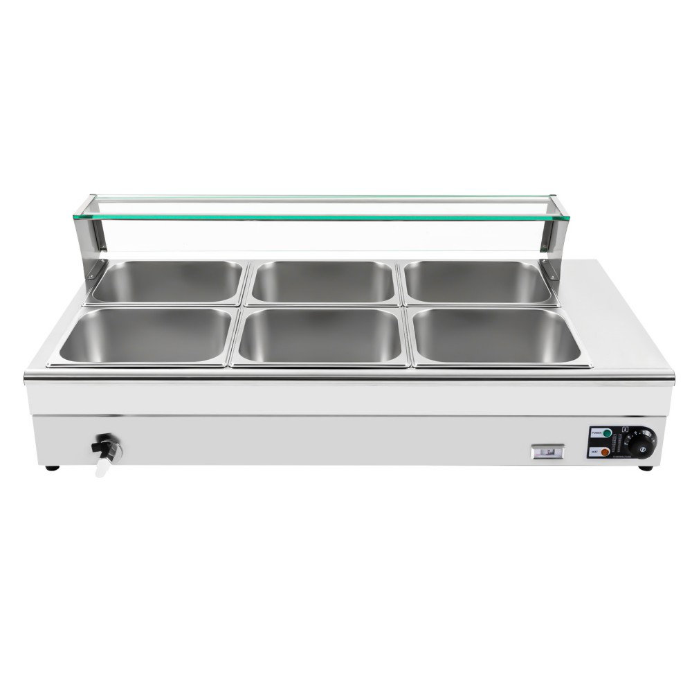 Prep & Savour Bain 1200W Electric Countertop Food Warmer 38/ 19 Quart ...