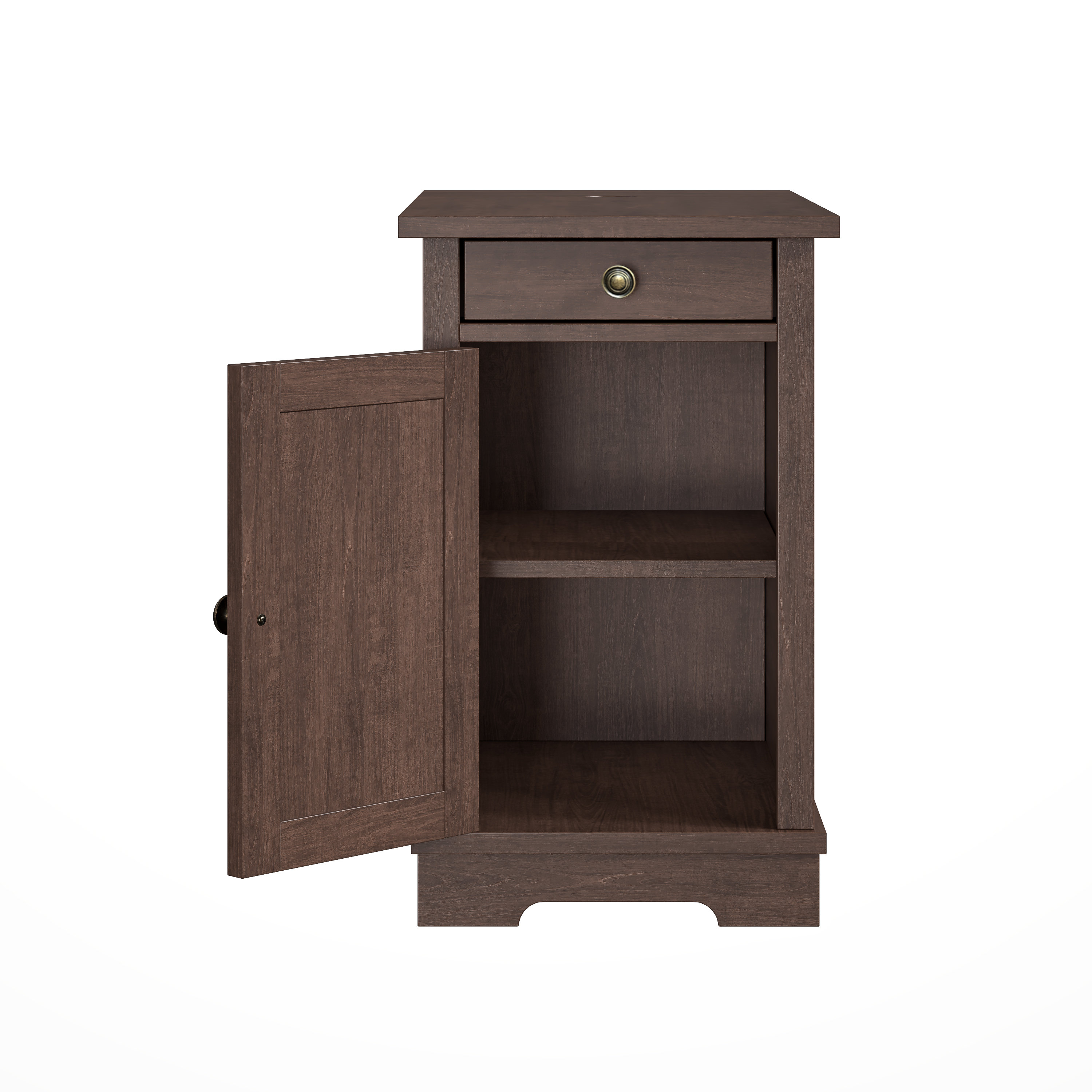 Gracie Oaks Terion End Table with Storage and Built-In Outlets ...