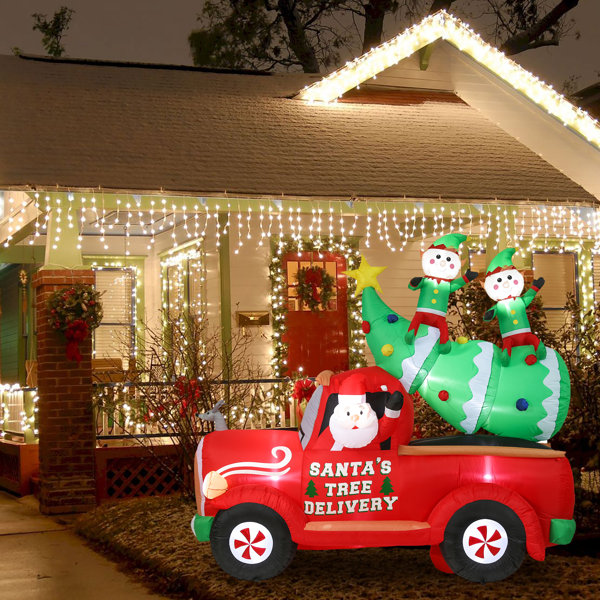 The Twillery Co. Kermit Lighted Santa Christmas Tree Delivery Truck ...