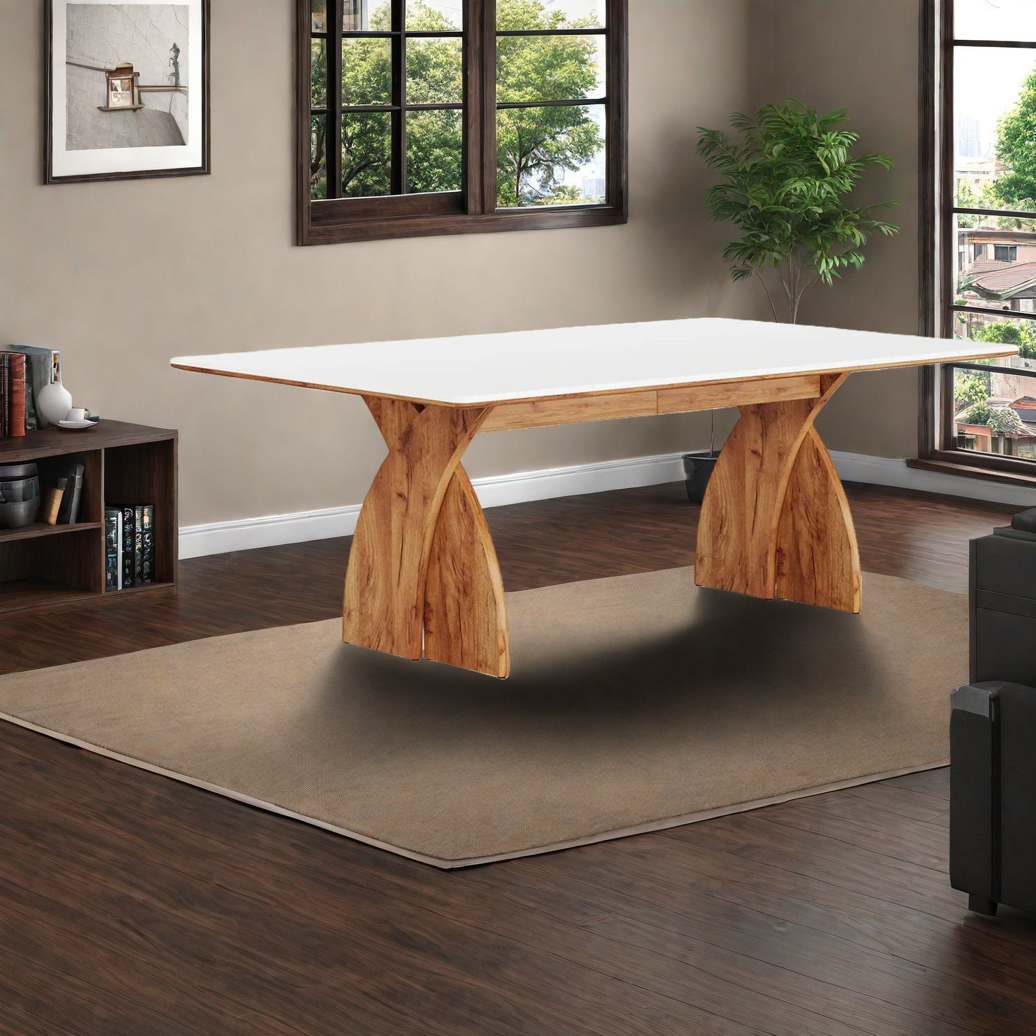 Ivy Bronx Sturdy Mdf Dining Table, Modern Farmhouse Style, Perfect For ...