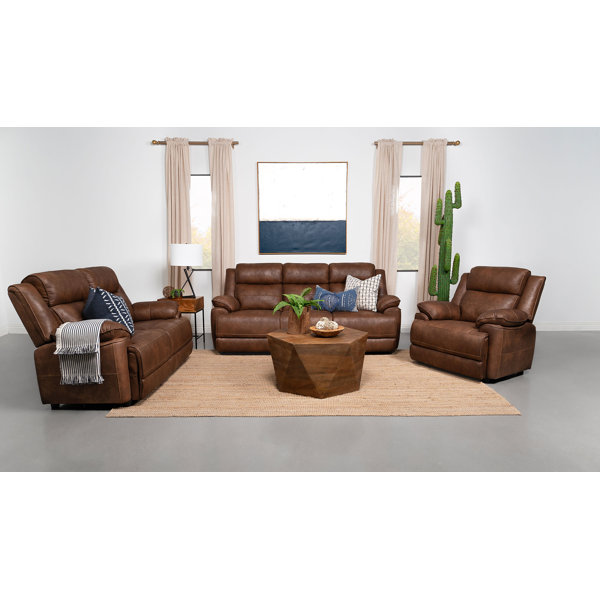 Latitude Run® Tomasine 3 - Piece Faux Leather Living Room Set & Reviews ...