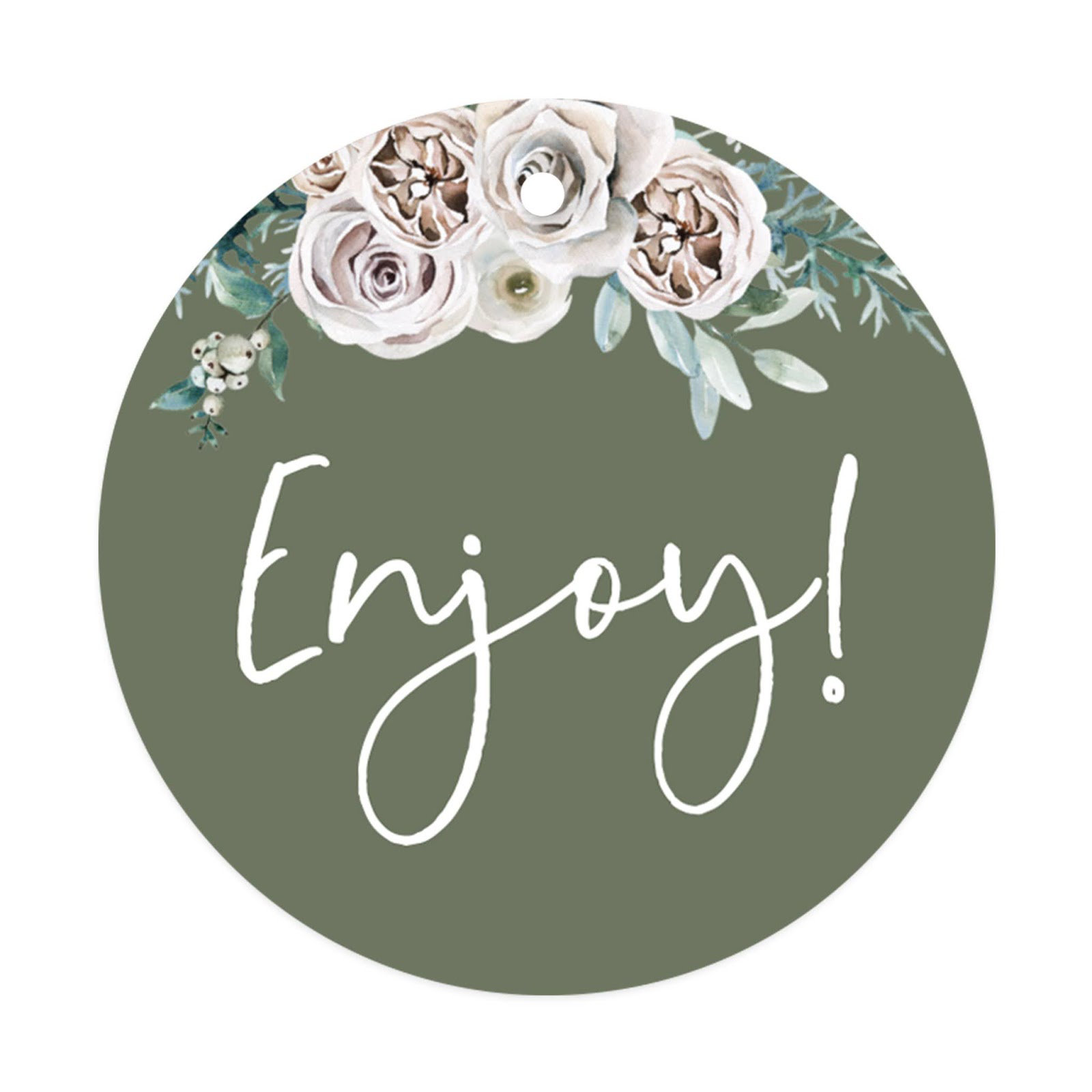 Koyal Wholesale Round Circle Gift Tags, Enjoy! | Wayfair