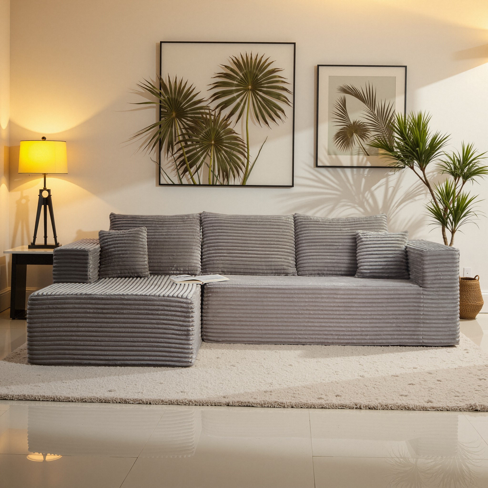 Ivy Bronx 108” Modular Sectional Cloud Sofa For Living Room Modern ...