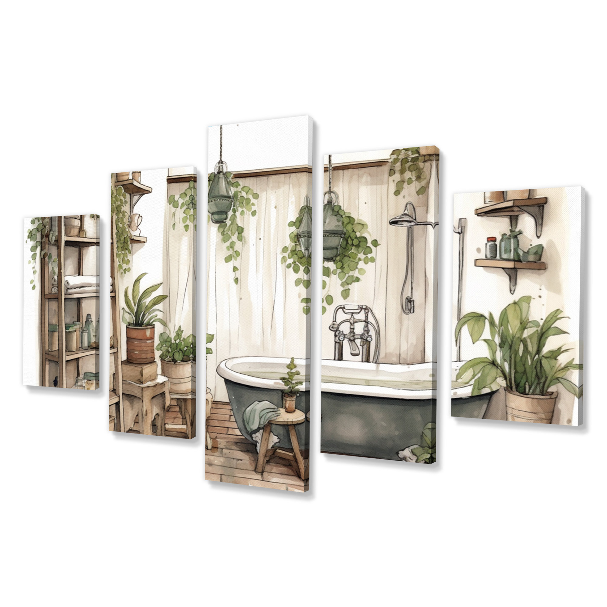 George Oliver Natural Bathroom Decor XII - Bathroom Canvas Print - 5 ...