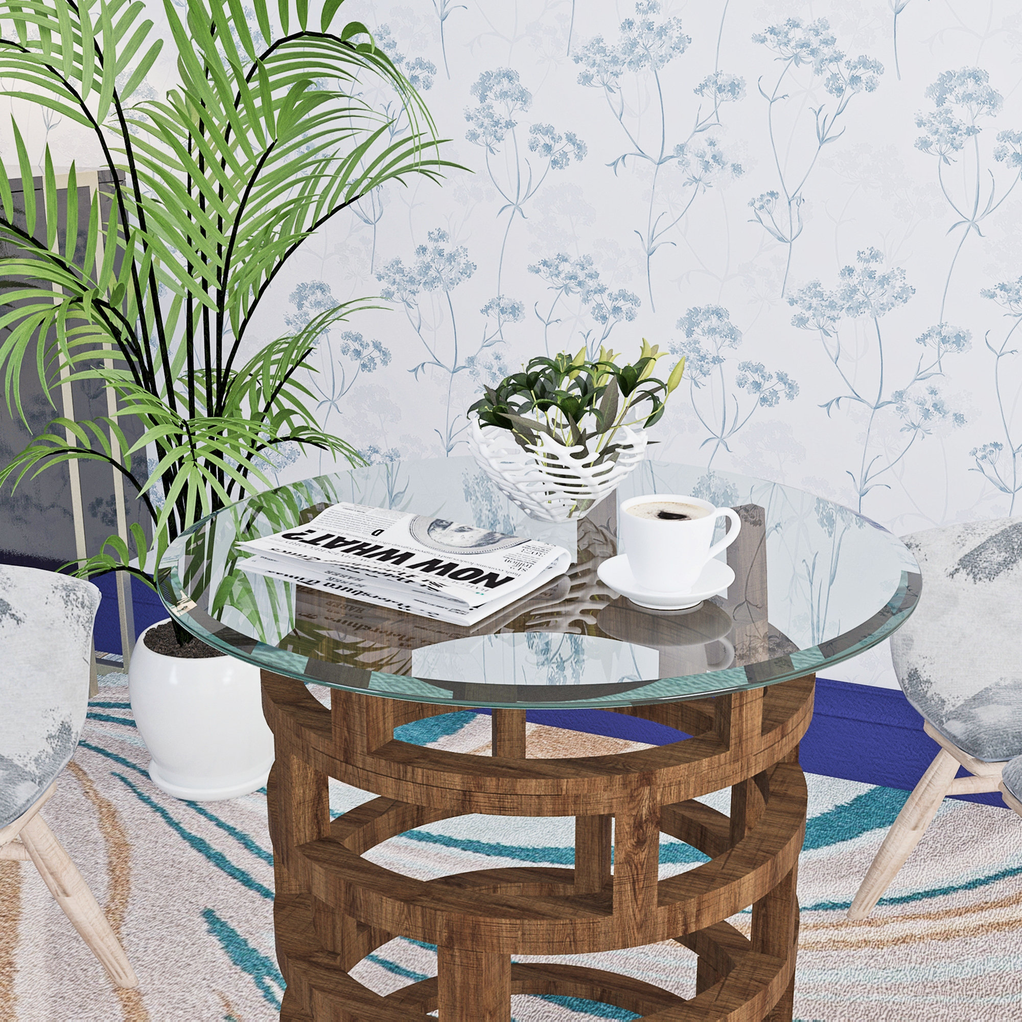 BEAUTME Tempered Glass Circular Micro-beveled Edge Table Top | Wayfair