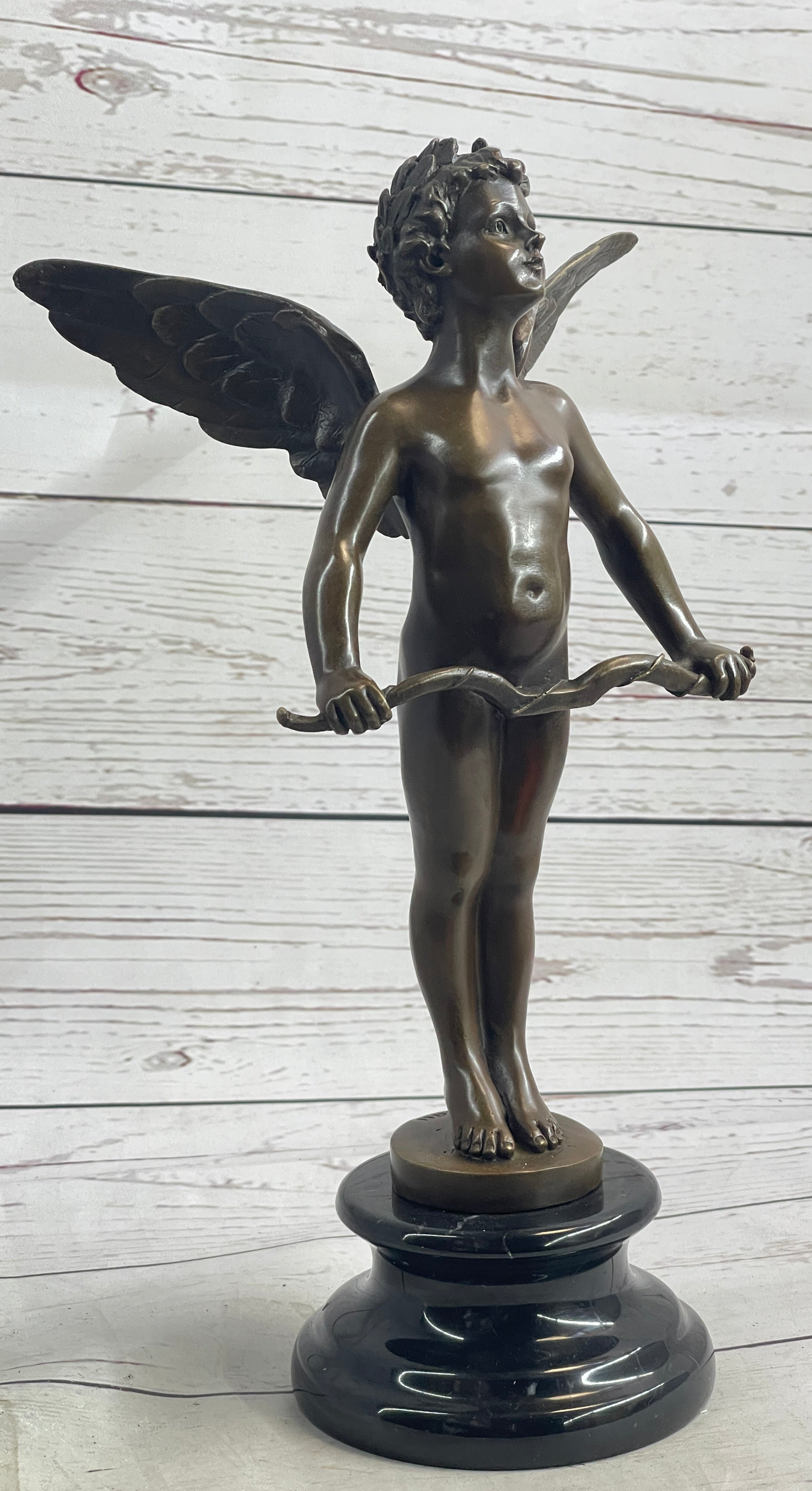 Trinx SIGNED MOREAU ANGEL CHERUB BRONZE STATUE SCULPTURE ART DECO ...