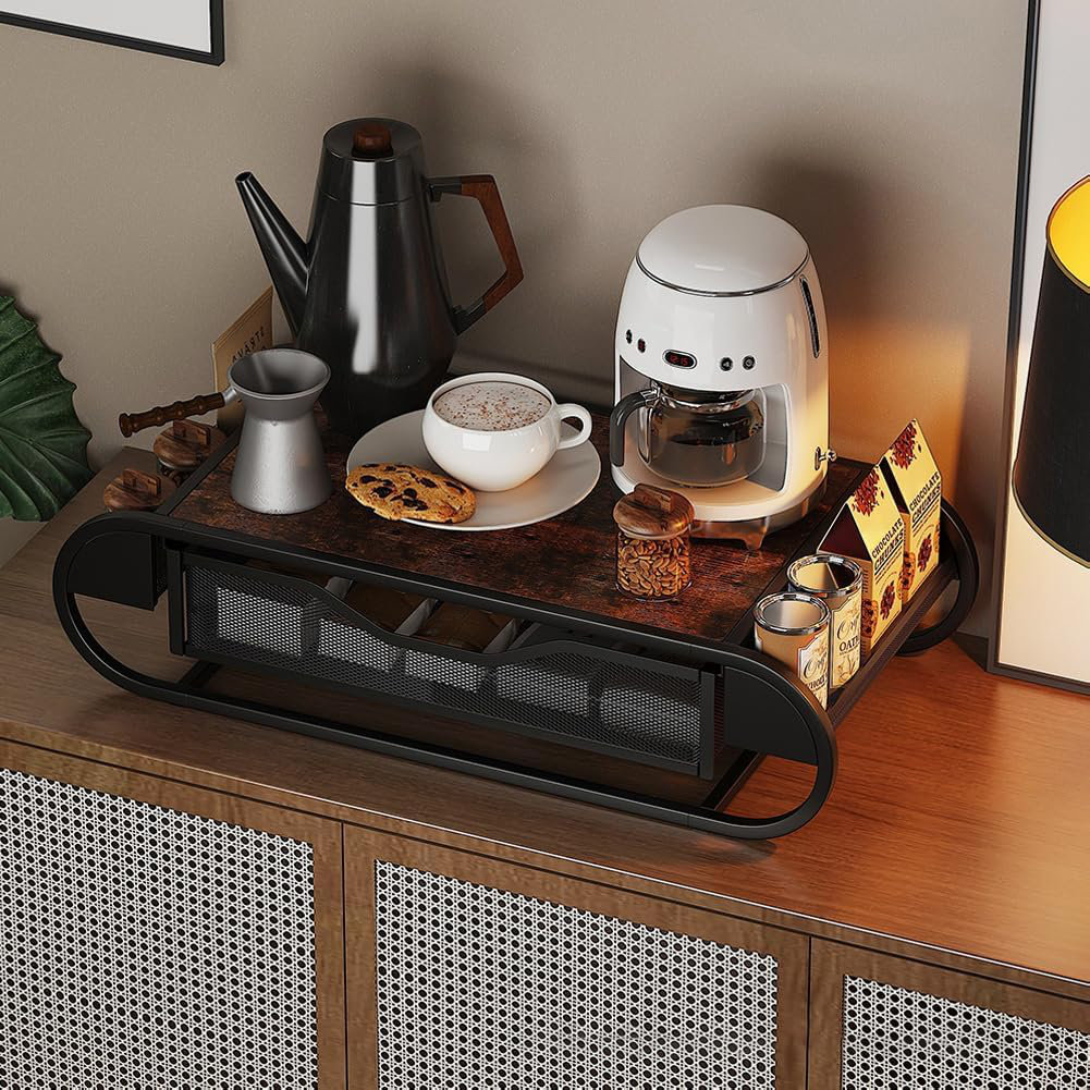 17 Stories 90 Coffee Pod Drawer - Coffee Machine Stand with Sliding ...