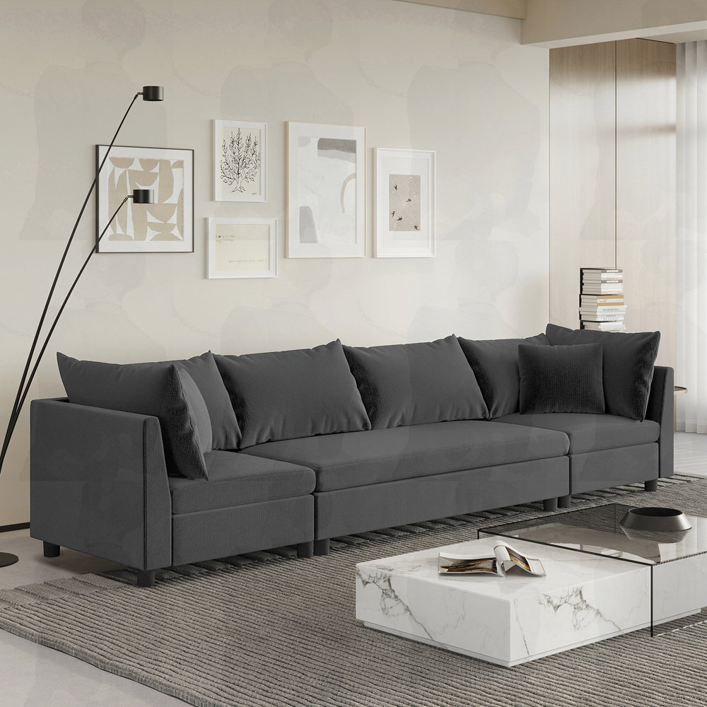 Latitude Run® Minimalist Style Indoor Sectional Sofa | Wayfair