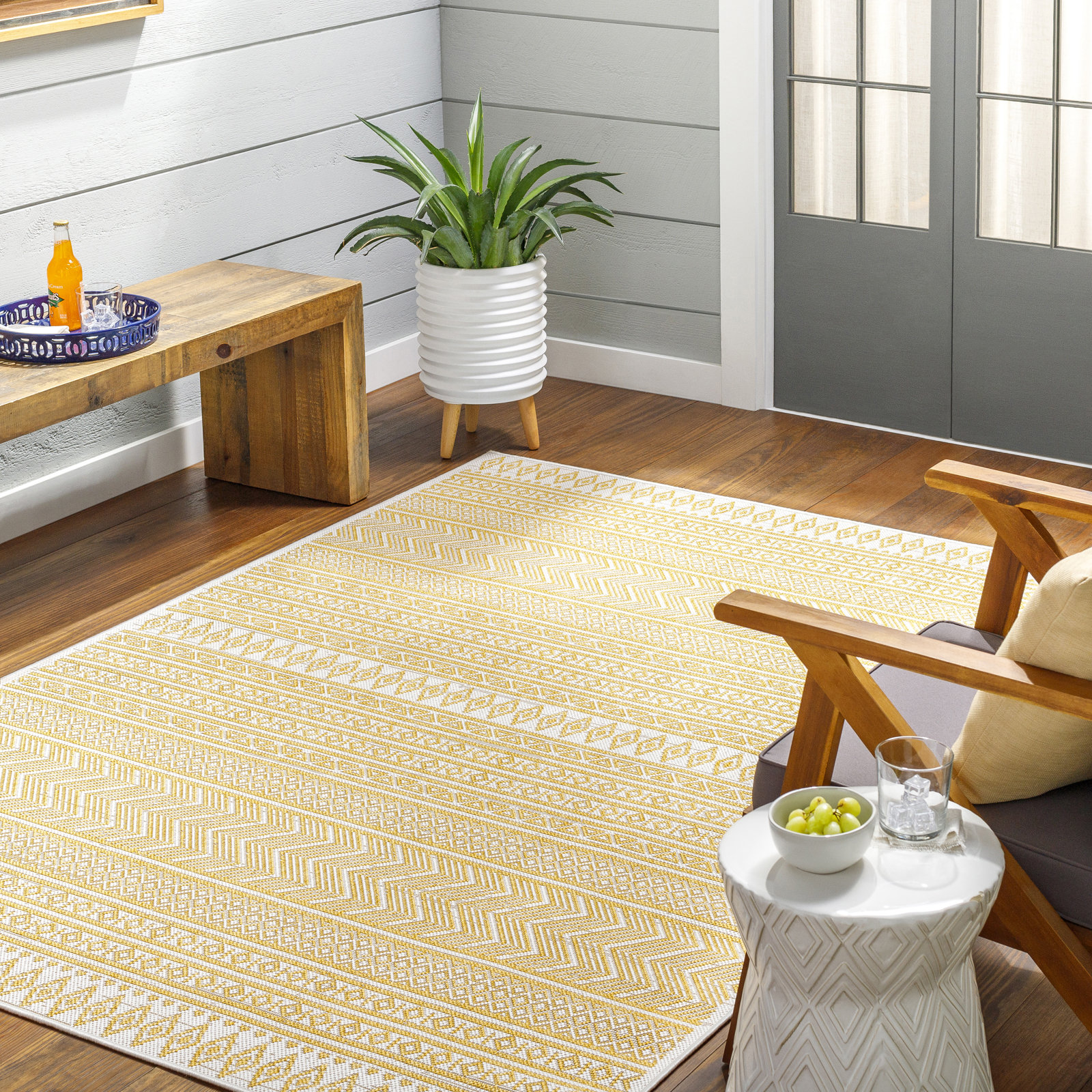Natur Pur Outdoor Boho Saffron Beige Rug & Reviews | Wayfair.co.uk