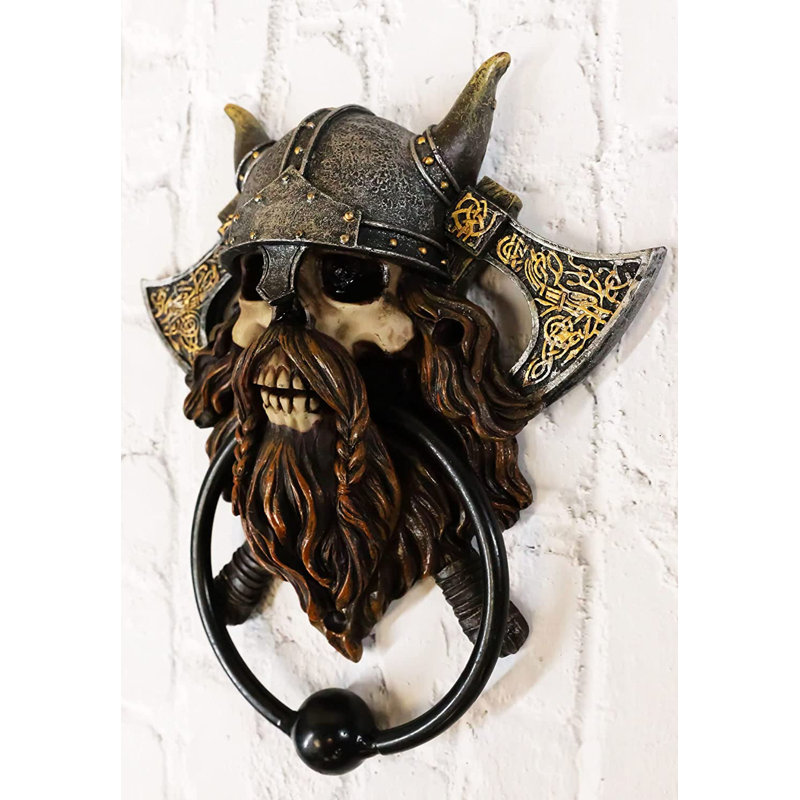 Bungalow Rose Viking Norse Berserker Warrior Chieftain Skull with ...